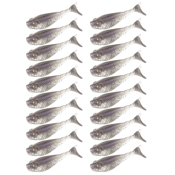 20lots Soft Realistic Floating Lures Swimming Motion Artificial Baits ...