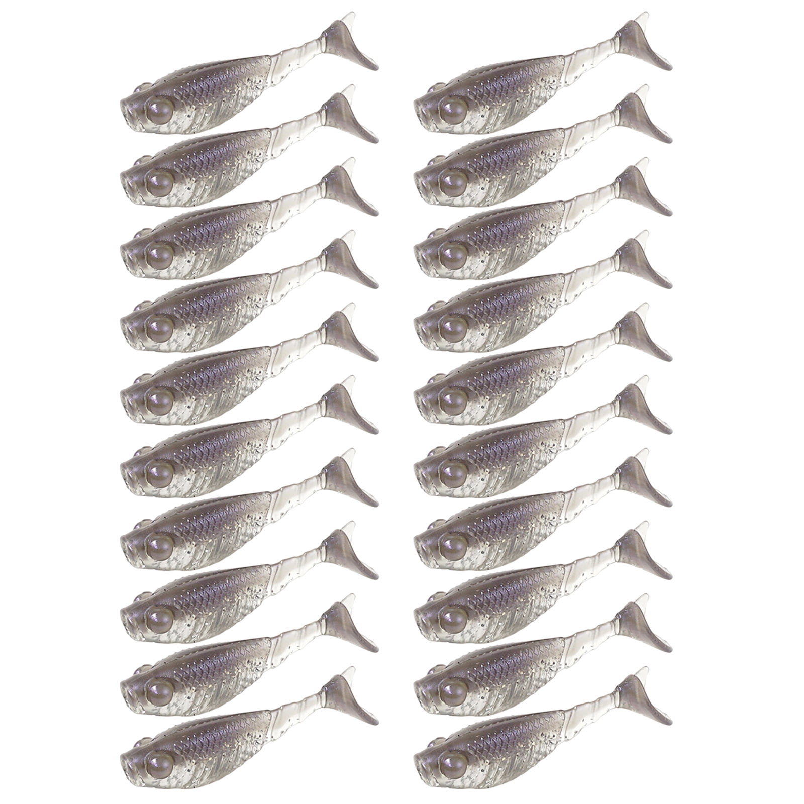 20lots Soft Realistic Floating Lures Swimming Motion Wobblers ...