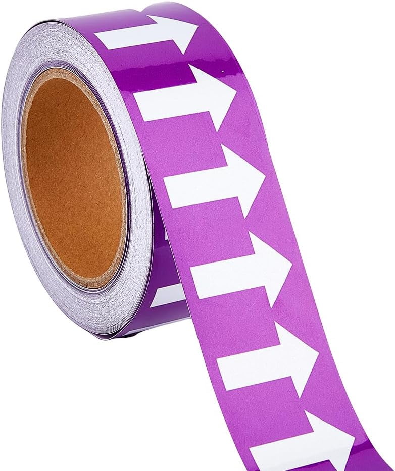 20m Arrow Indication Sticker Roll Pipe Reflective Marking Stickers Self ...