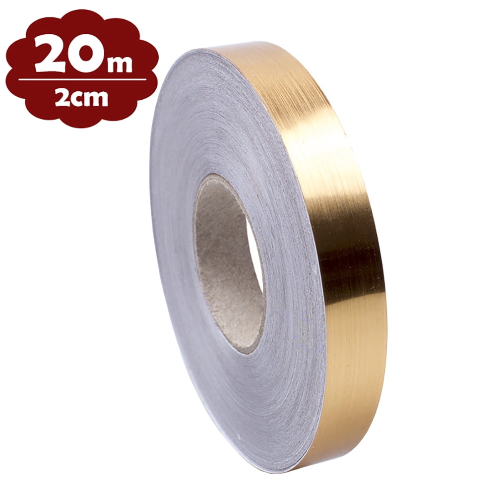 20m Floor Tiles Gold Foil Lines Metalized Mirror Tape, Self-Adhesive ...