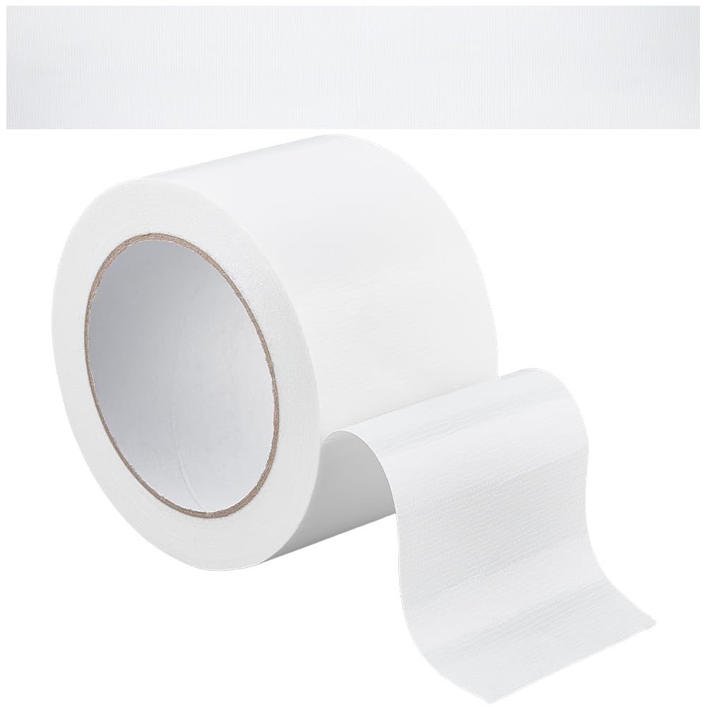 20m x 70mm Bookbinding Repair Tape White Fabric Tape Adhesive Duct Tape ...