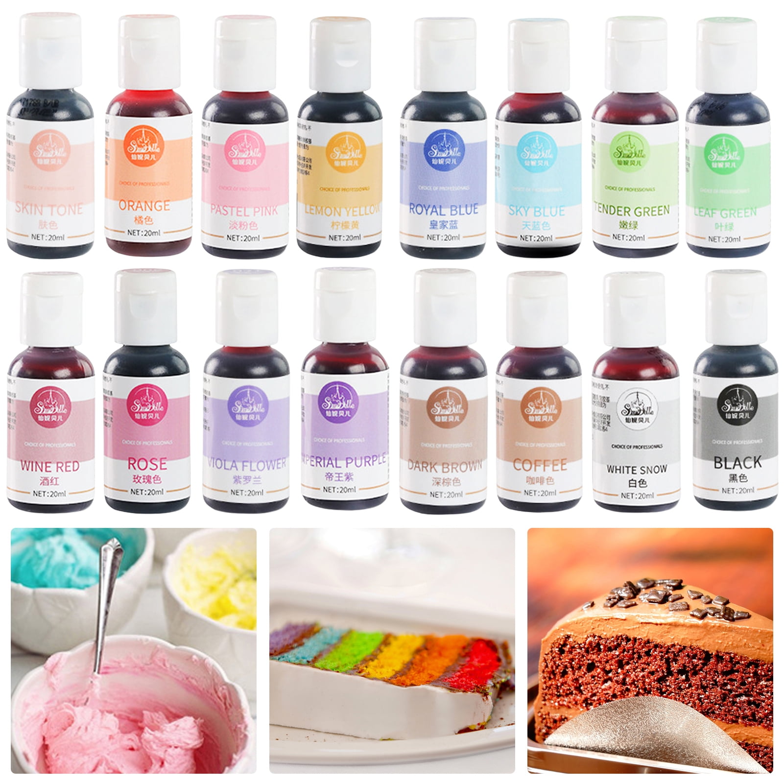 20ml Highly Concentrated Food Coloring Easy to Blend Edible Cake ...