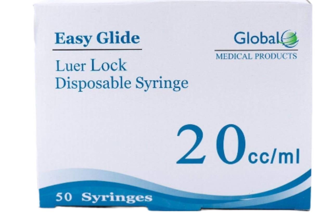20ml Syringe Only with Luer Lock Tip - 50 Syringes Without a Needle by ...