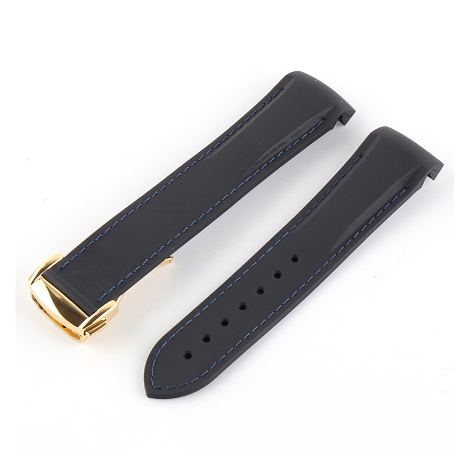 20mm 21mm 22mm Curved End Silicone Rubber Watch Band Fit For Pagani ...