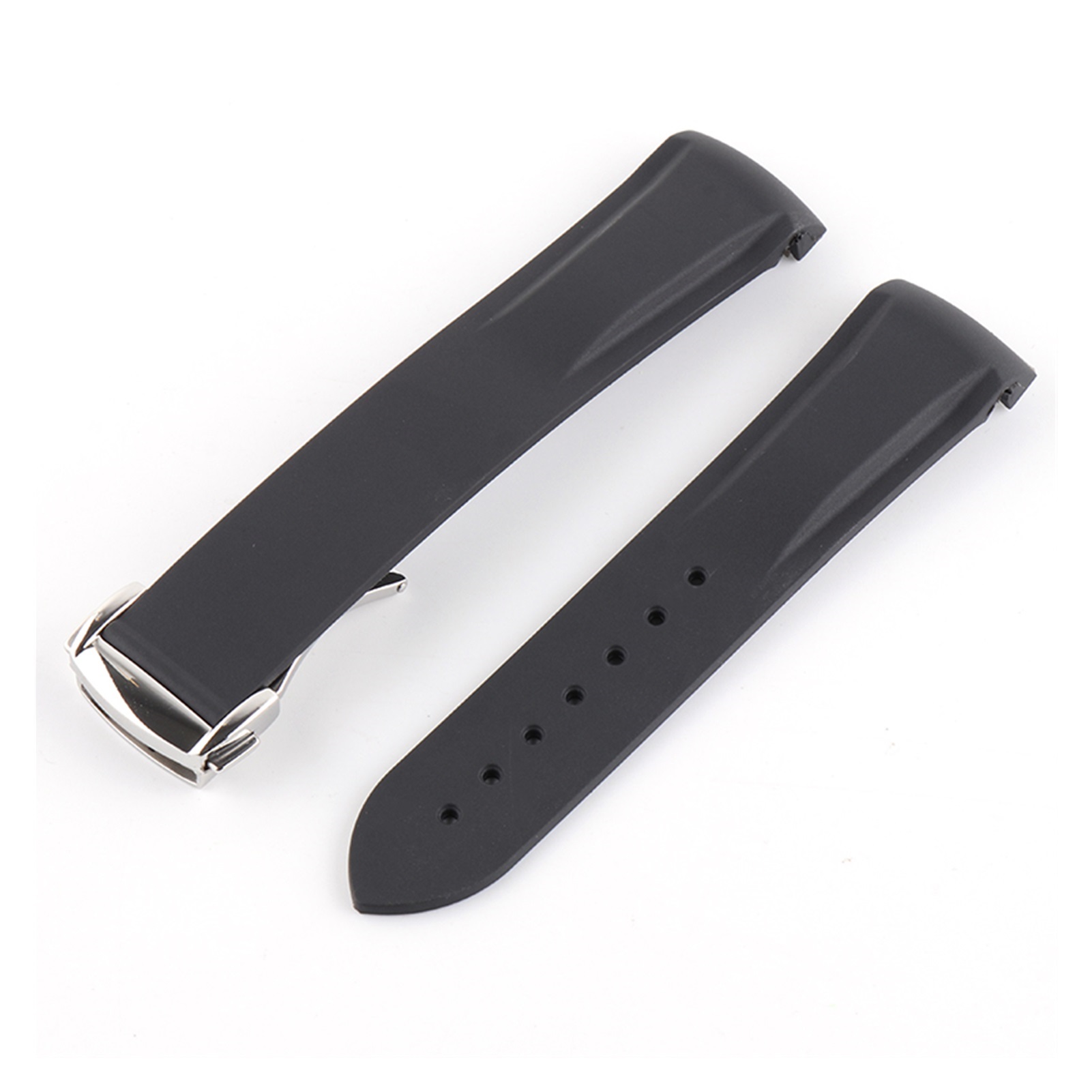 20mm 21mm 22mm Curved End Silicone Rubber Watch Band Fit For Pagani ...