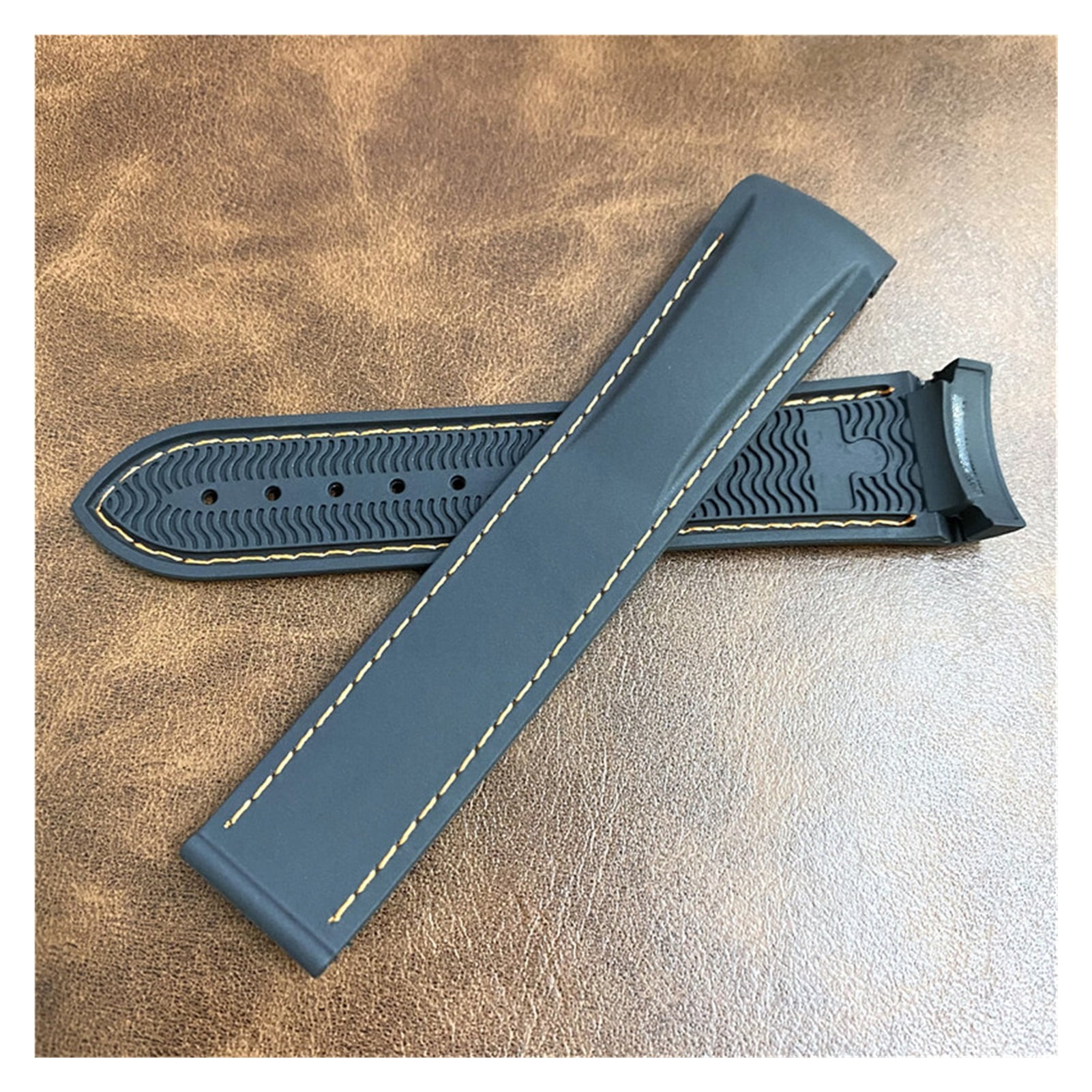 20mm 22mm 19mm 21mm Rubber Silicone Watchstrap Fit For Hamilton Khaki Field Scuba Frogman Fit ...