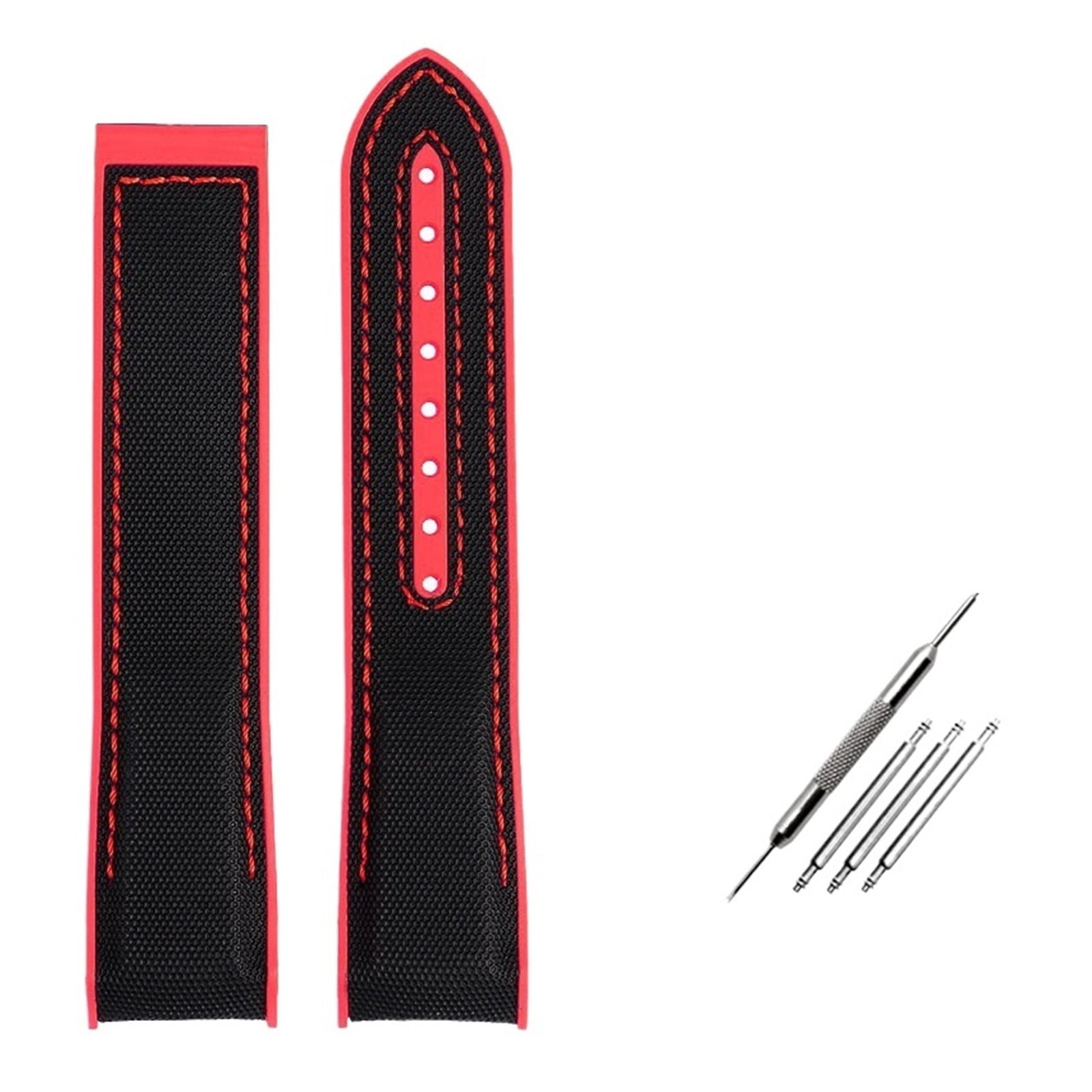 20mm 22mm Curved end Nylon Rubber Watchband Fit For Omega Fit For ...