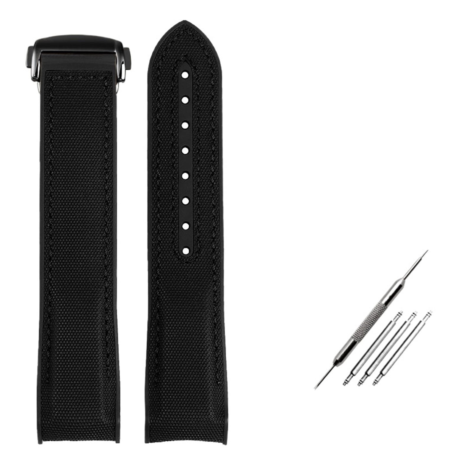 20mm 22mm Curved end Nylon Rubber Watchband Fit For Omega Fit For ...