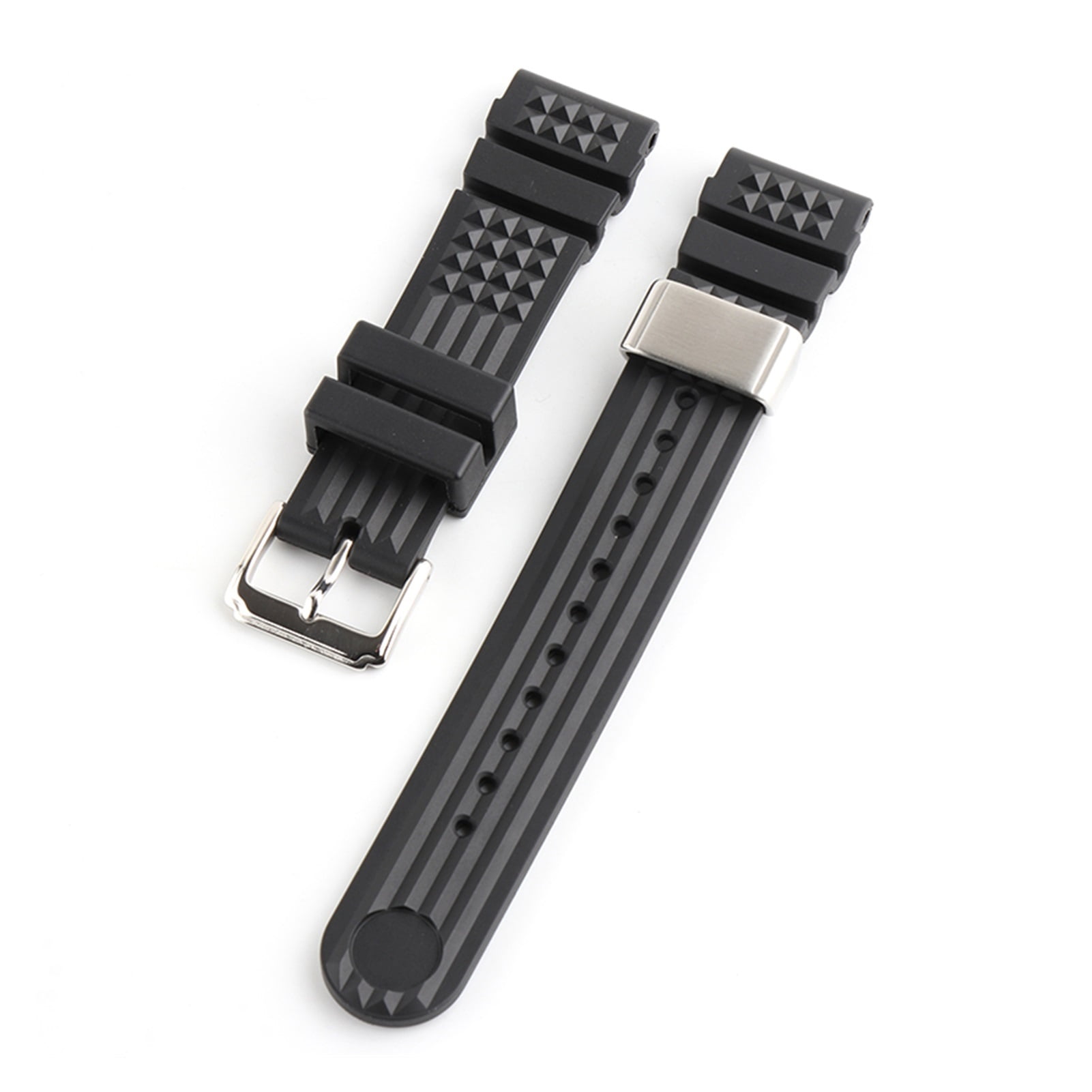 20mm 22mm Diver Rubber Strap Silicone Replacement Wrist Strap Bracelet ...