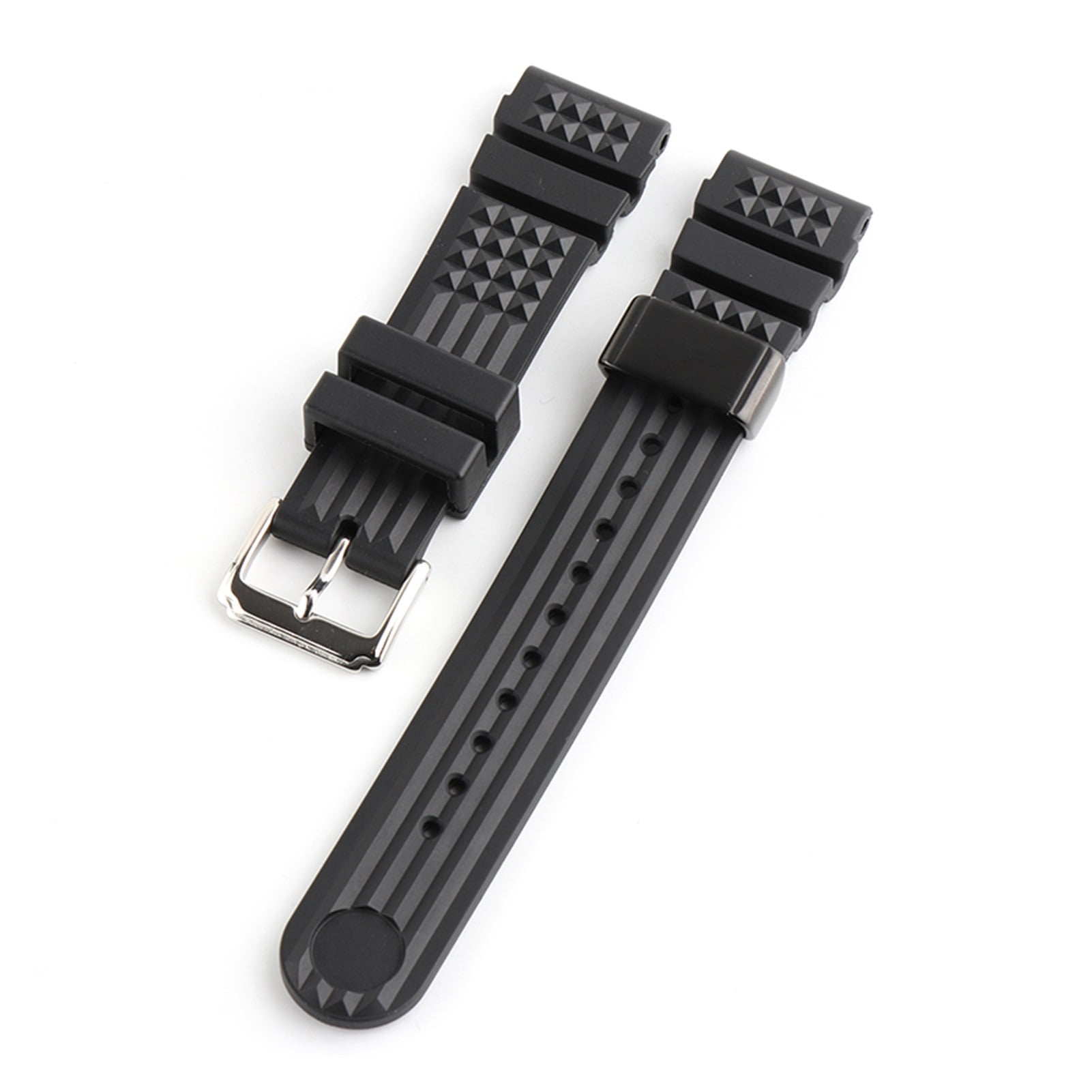 20mm 22mm Diver Rubber Strap Silicone Replacement Wrist Strap Bracelet ...