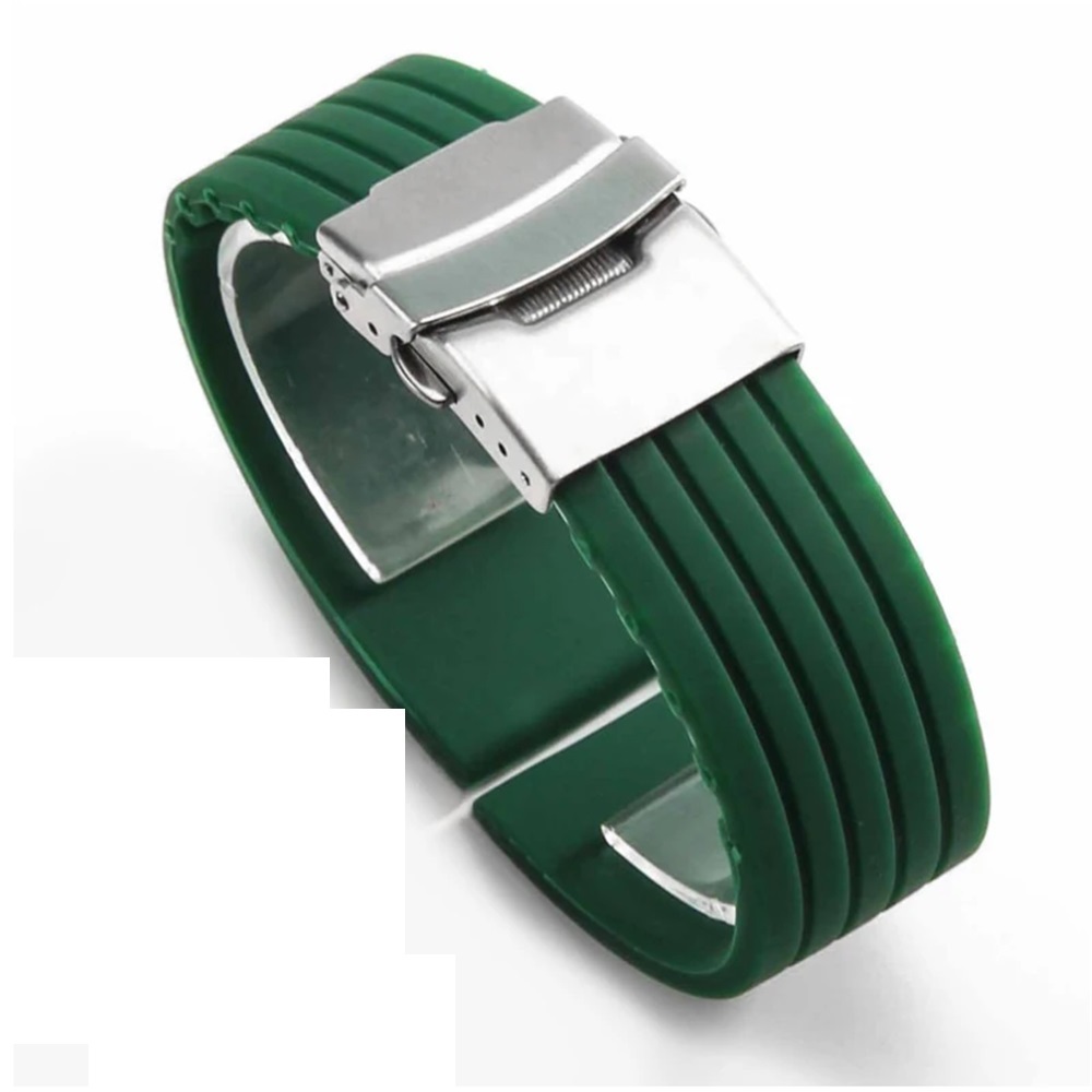 20mm 22mm Quick Release Rubber Strap Extended Soft Hand Watch Silicone ...