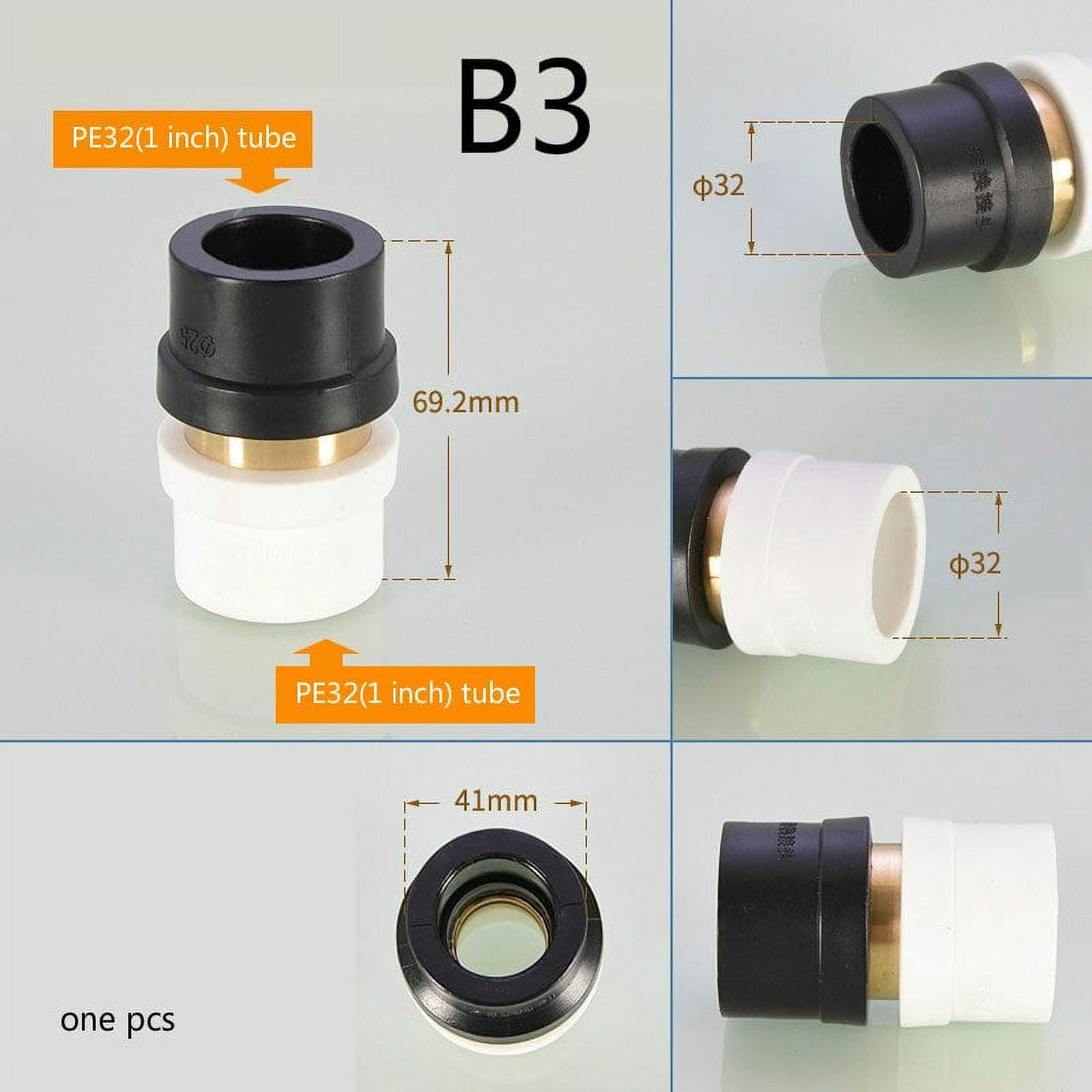 20mm 25mm 32mm PPR pipe fittings turn PE tube water pipe connector 1/2 ...