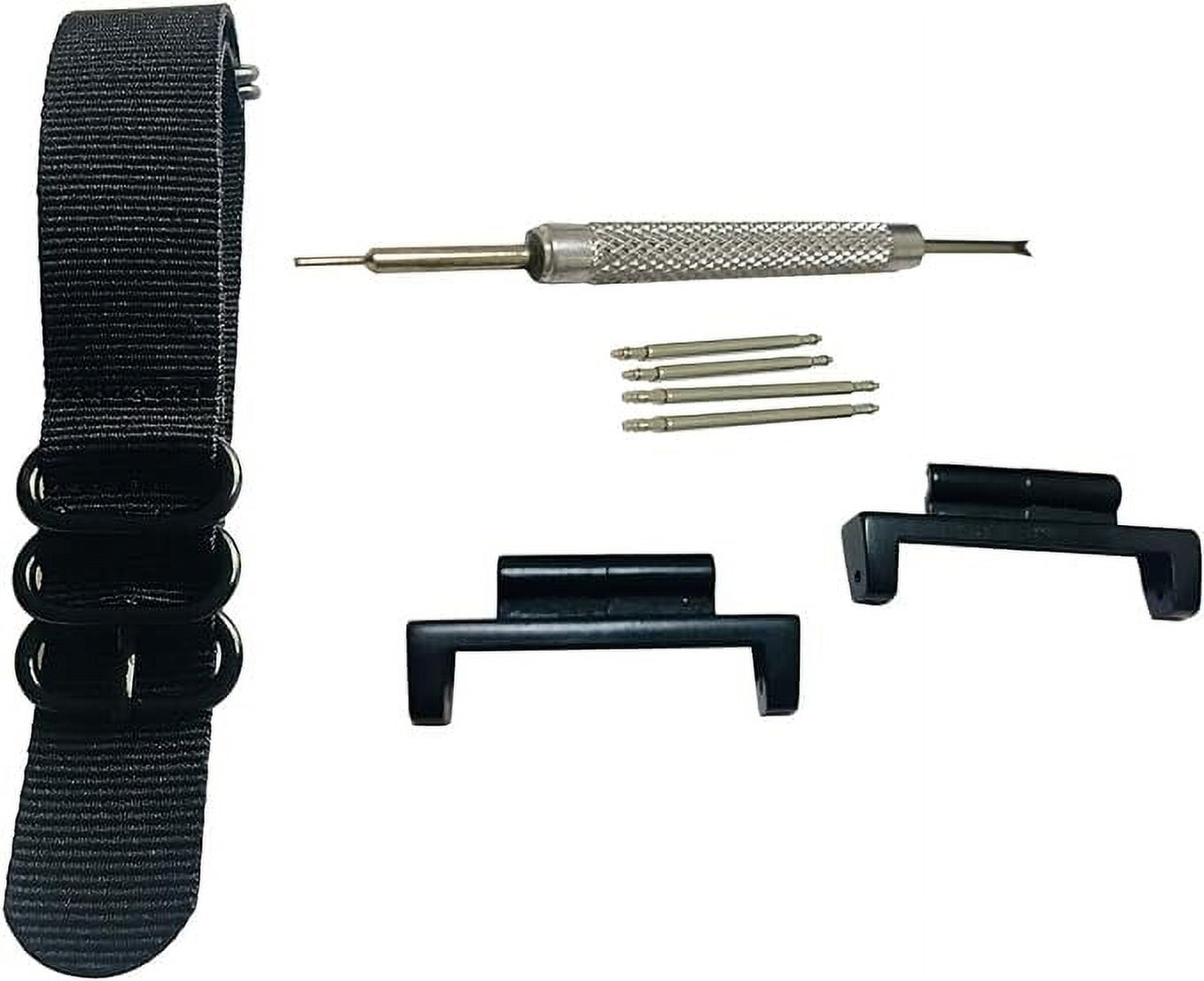 20mm 5-Ring Black Ring Nylon Strap Strap + GWM5610 16mm Lug Metal ...