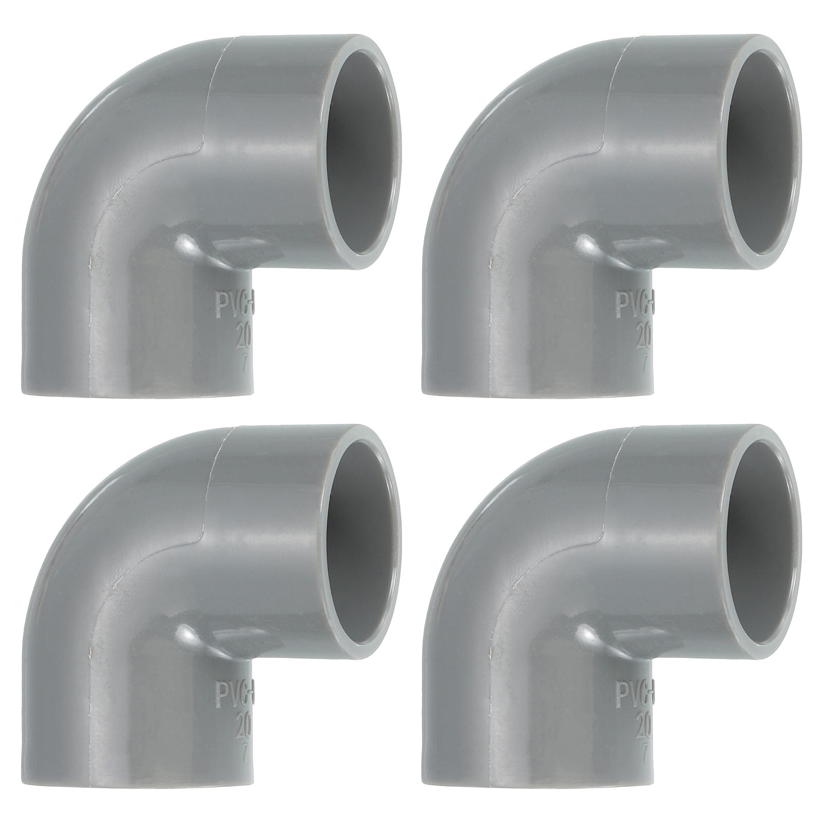 20mm 90 Degree Elbow, 4 Pcs PVC Pipe Fittings Connectors, Grey ...