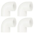 20mm 90 Degree Elbow, 4Pcs Pipe Fittings Connectors, White - Walmart.com