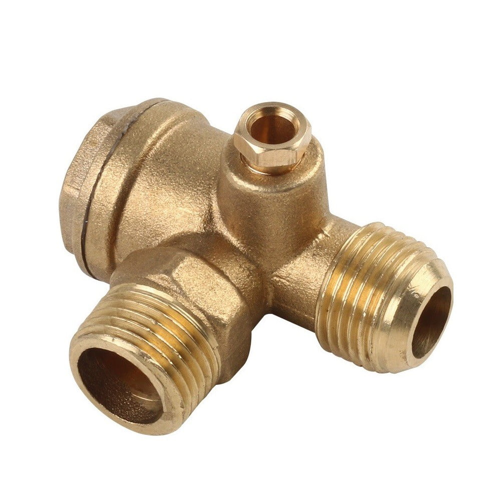 20mm Air Compressor 3-Port Brass Male Threaded Check Valve Connector ...