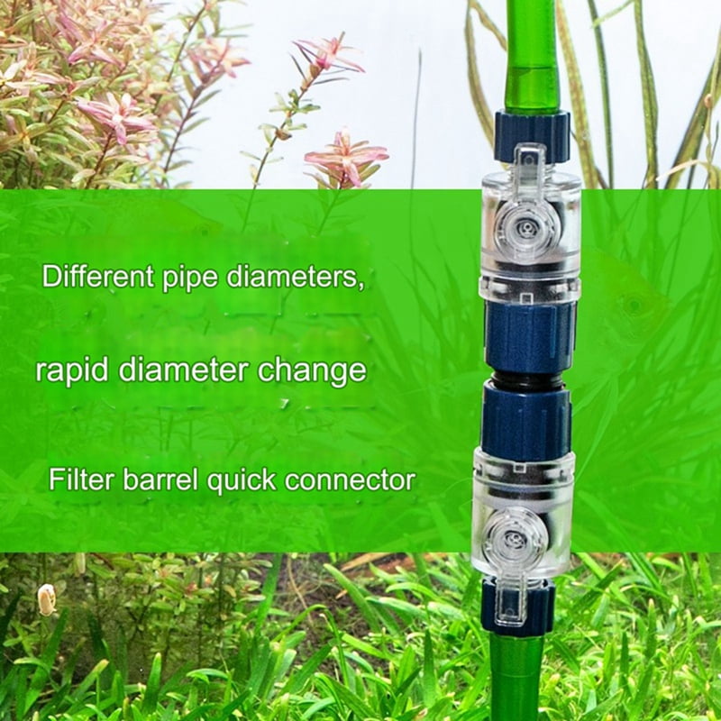 20mm Aquarium Filter Water Hose Flow Control Double Tap Quick Release ...