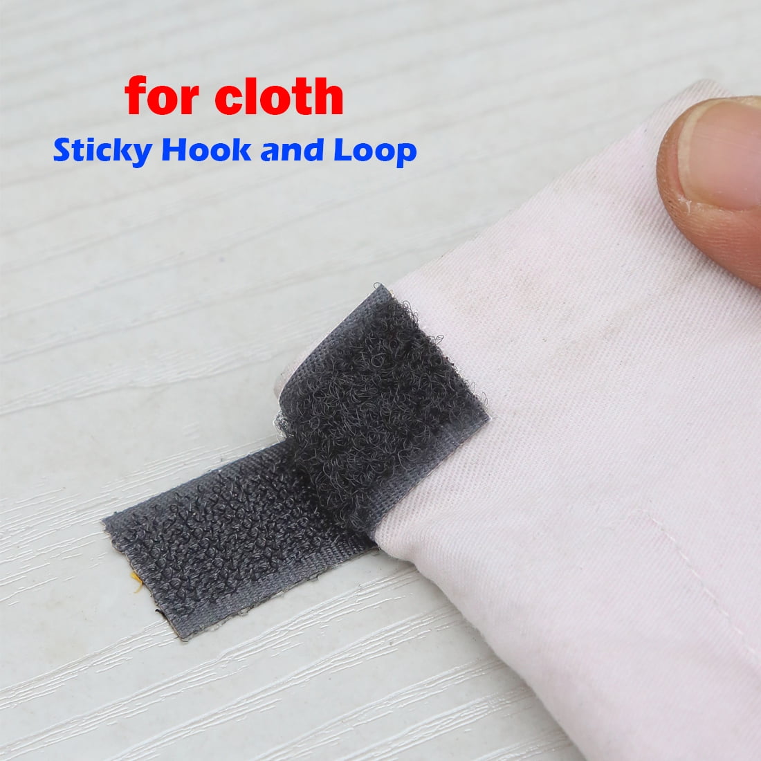20mm Black Sticky Back Hook and Loop Tape - 1 Meter Heavy Duty for ...