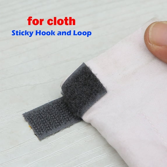 20mm Black Sticky Back Hook and Loop Tape - 1 Meter Heavy Duty for ...