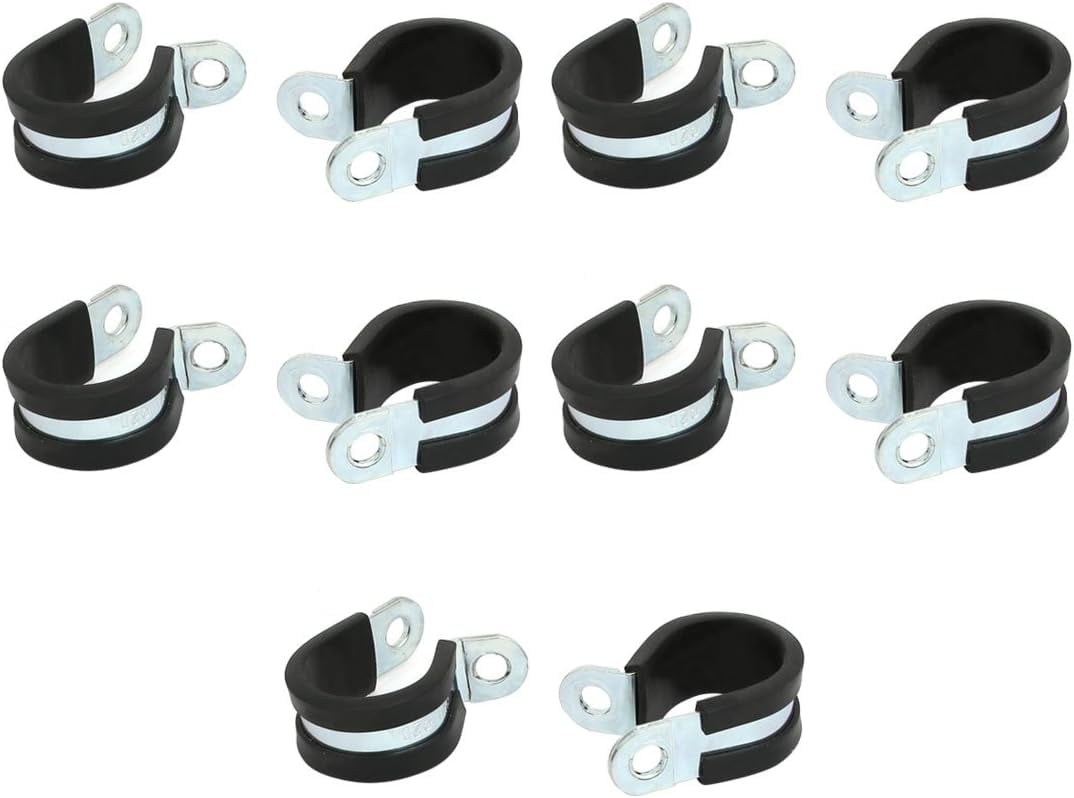 20mm Dia Lined R Shaped Zinc Plated Stainless Steel Pipe Clip Cable ...