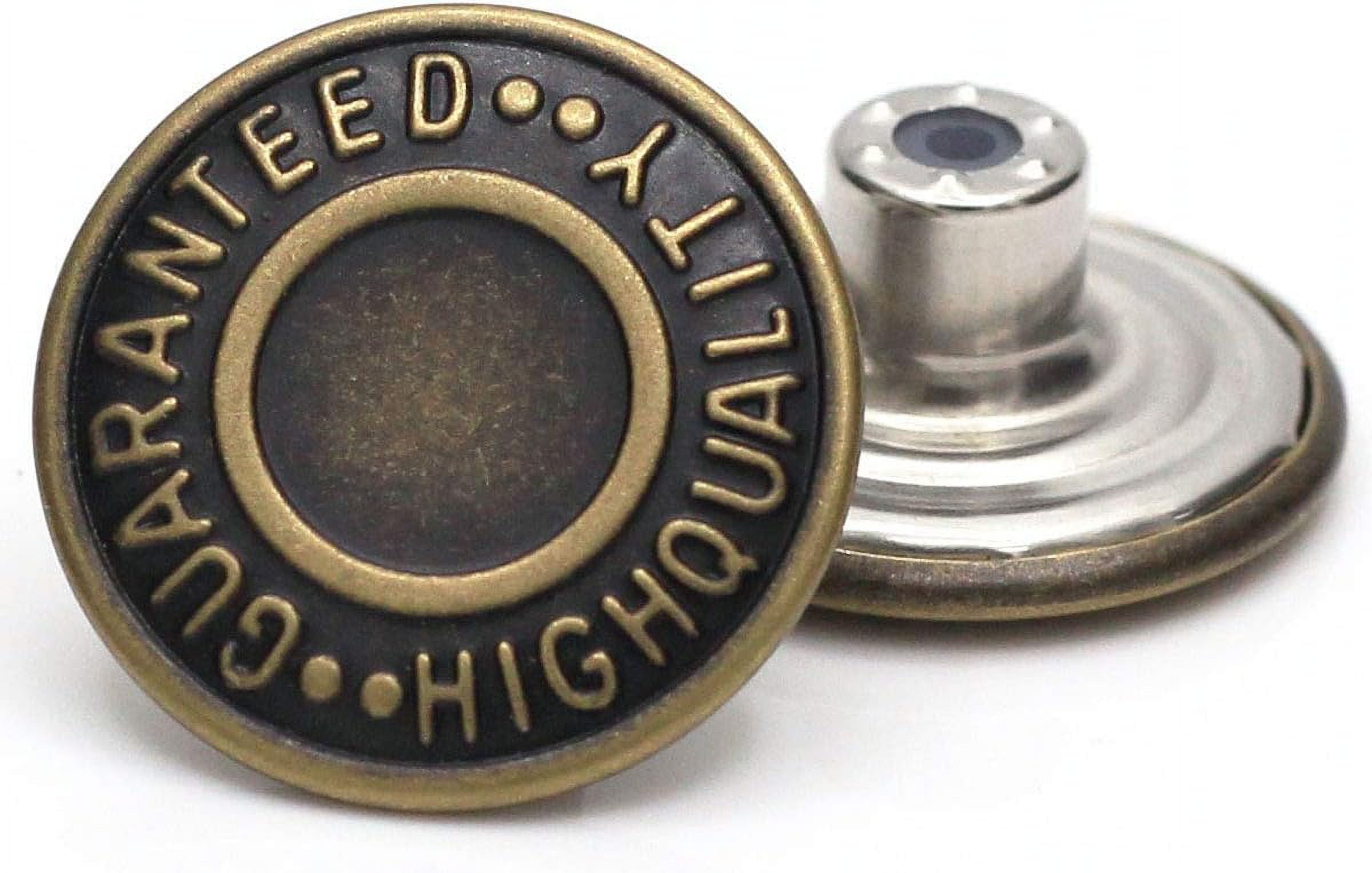 20mm GHQ Replacement Jean Tack Buttons - 12 Sets in Bronze - Walmart.com