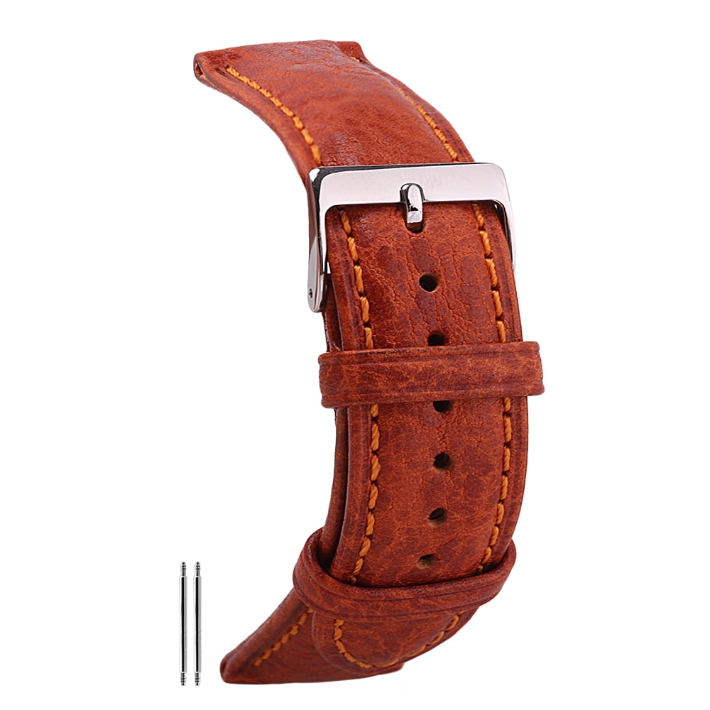 20mm Genuine Leather Watch Band Vegetable-Tanned Leather Watch Strap ...