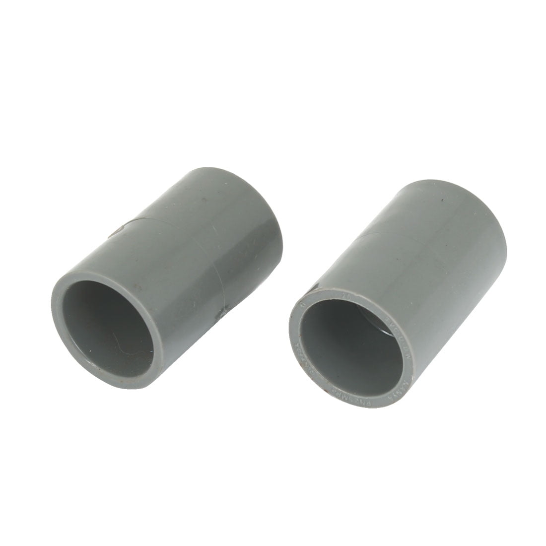 20mm Inner Dia PVC Straight Pipe Connector Fittings Gray 2 Pcs ...