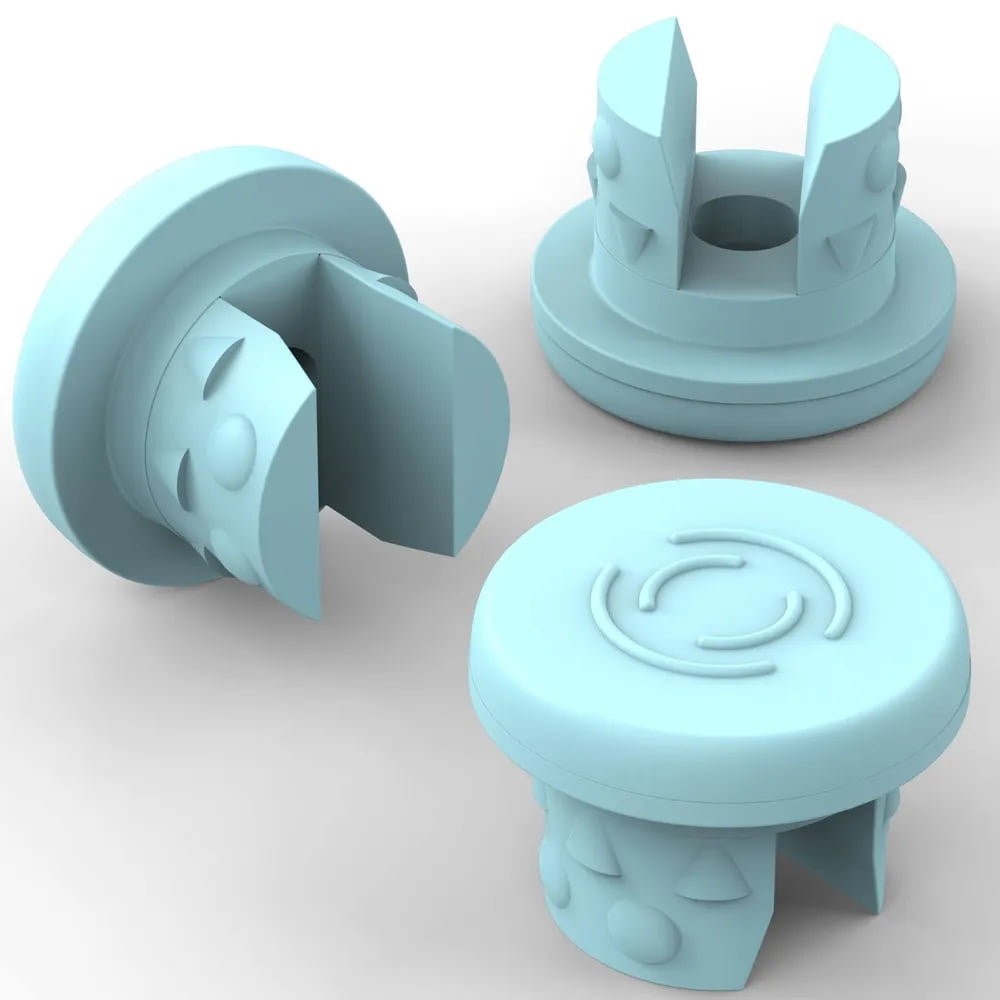 20mm Lid with two legs, butyl rubber stopper, self-sealing injection ...