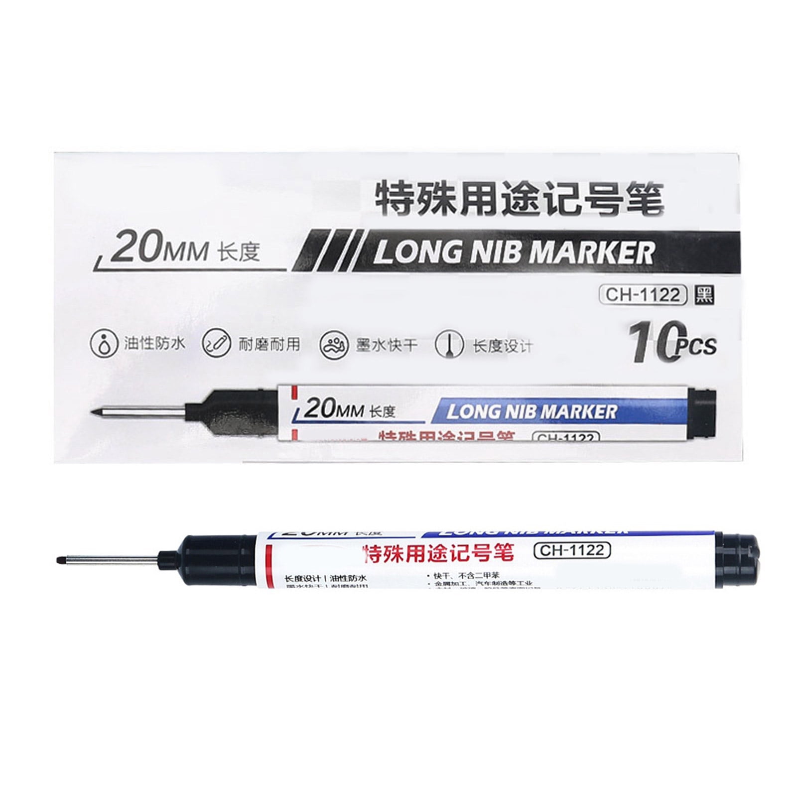 20mm Long Nibs Marker Quick-Drying Deeply Hole Marker Pens Oil-Based ...