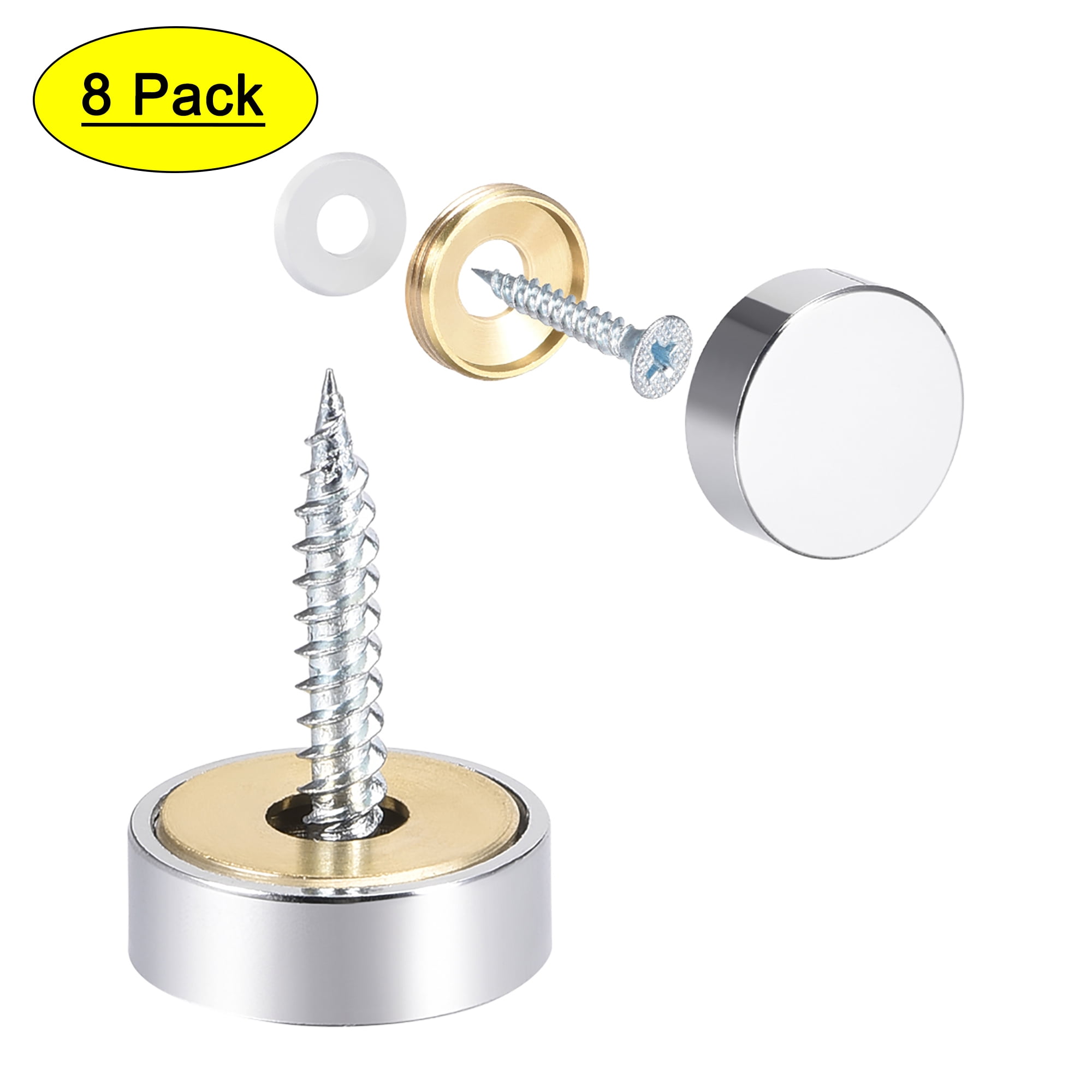 Walmart 20mm Mirror Screws Decorative Caps Cover Nails, Polished ...