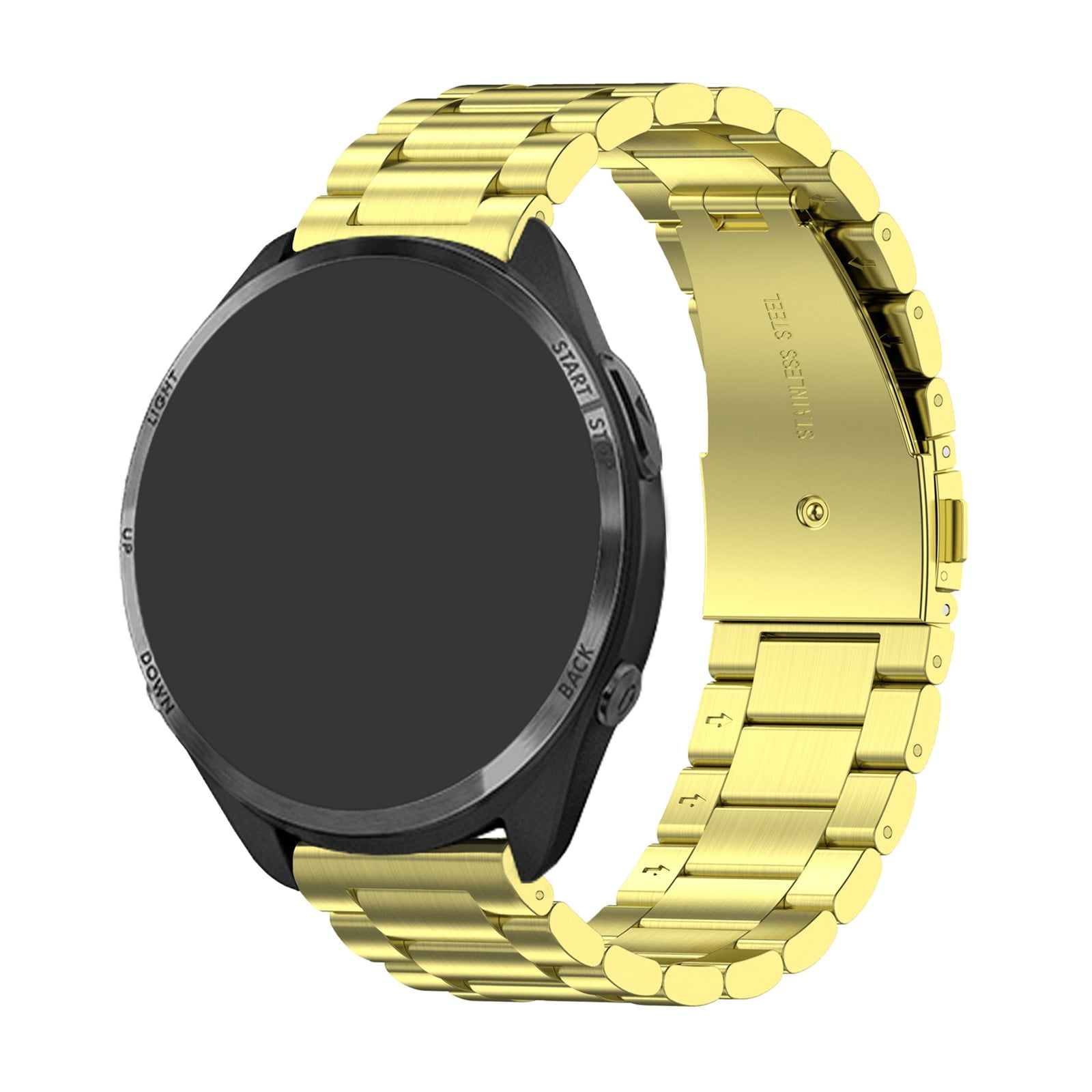 [20mm]Multipurpose Stainless Steel 3 Link Timepiece Strap For Various ...