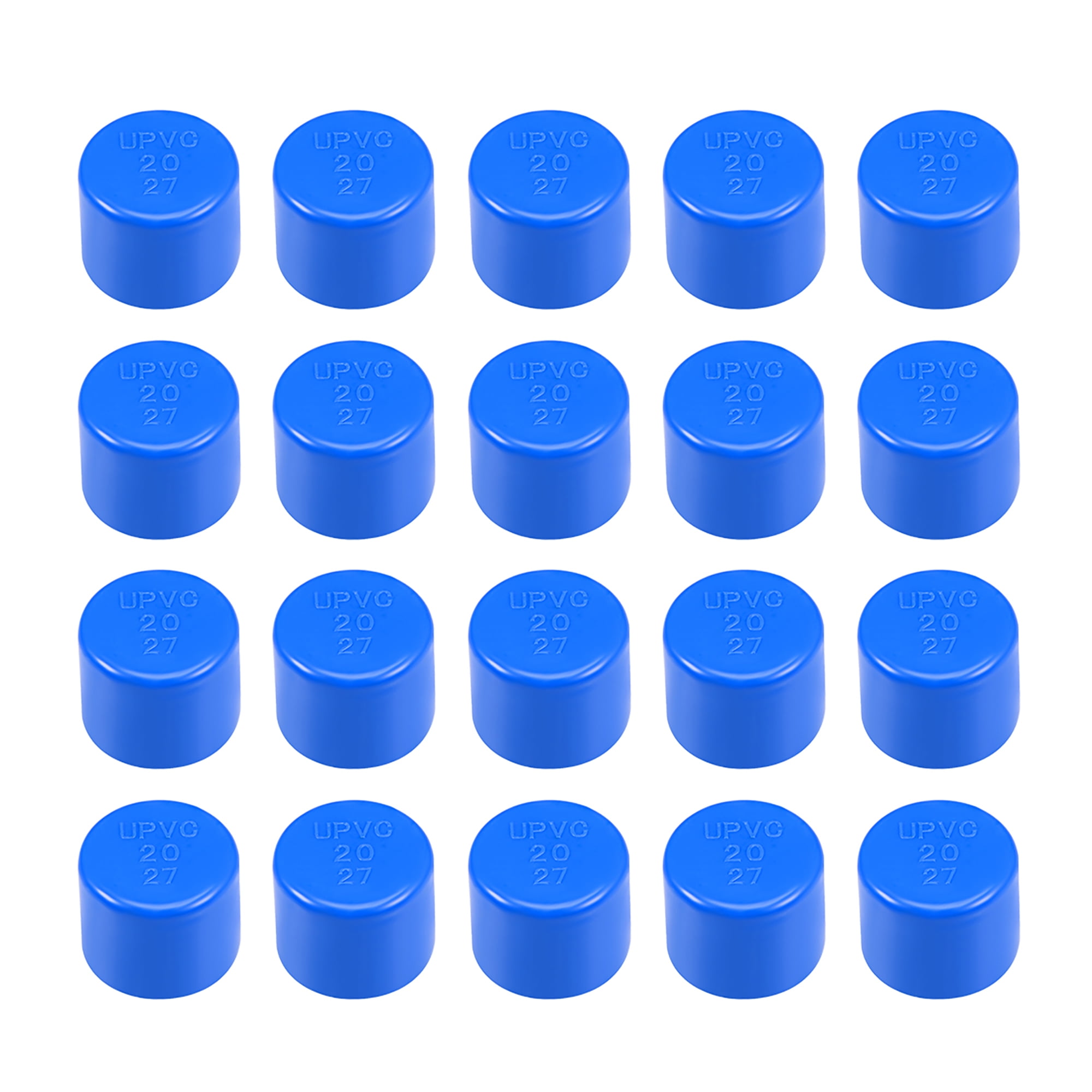 20mm PVC Pipe Cap Fitting, Slip End Caps DWV(Drain Waste Vent) Blue 20 ...