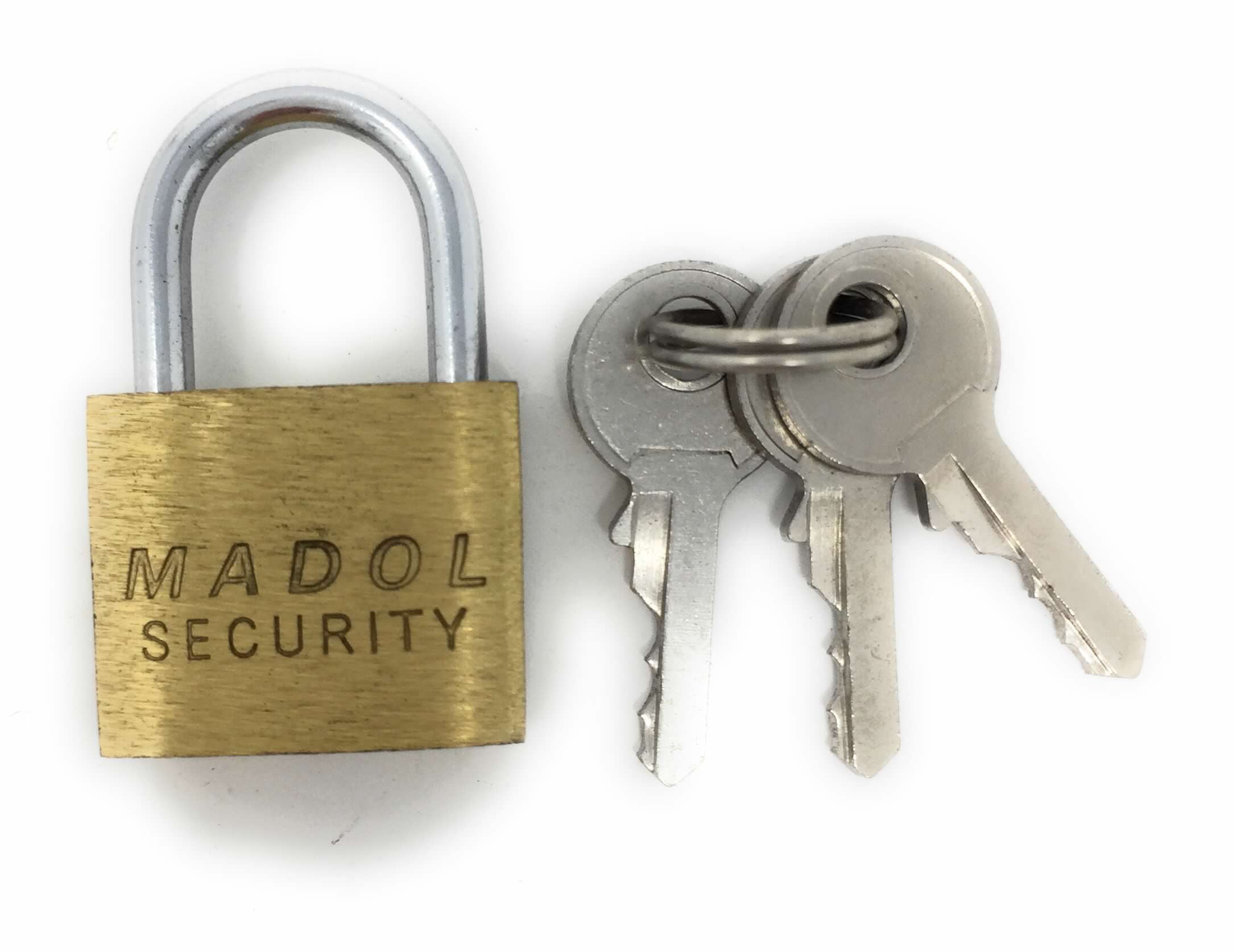 20mm Small Mini Brass padlock with Brass Chromed Keys PACK of 6 all ...