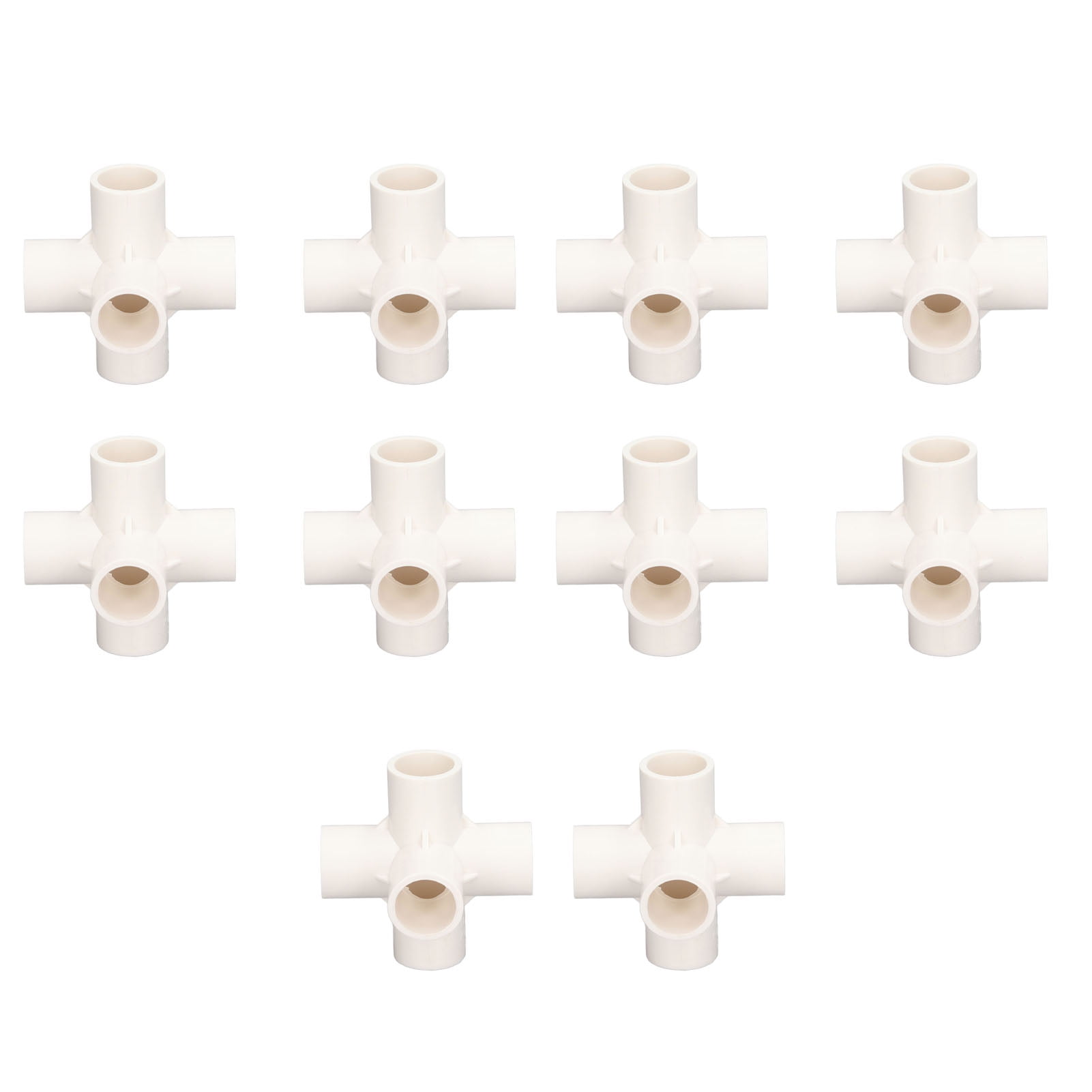 20mm White PVC Pipe Fitting, 5-Way Right Angle Elbow Connector for DIY ...