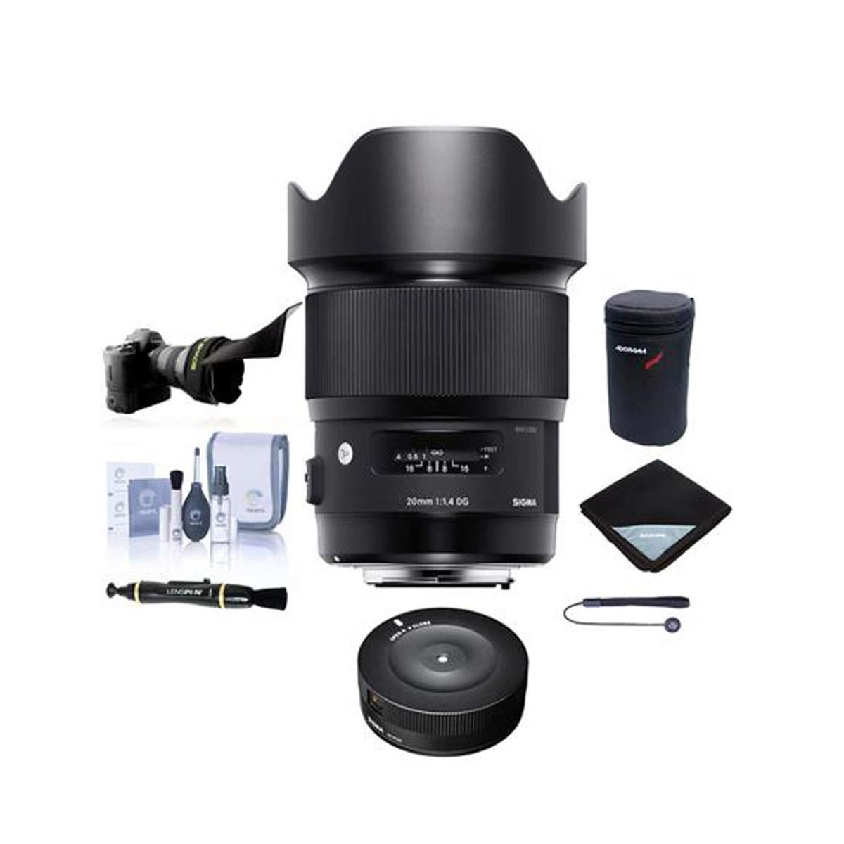 20mm f/1.4 DG HSM ART Lens for Nikon F, Bundle with Flex Lens Shade ...