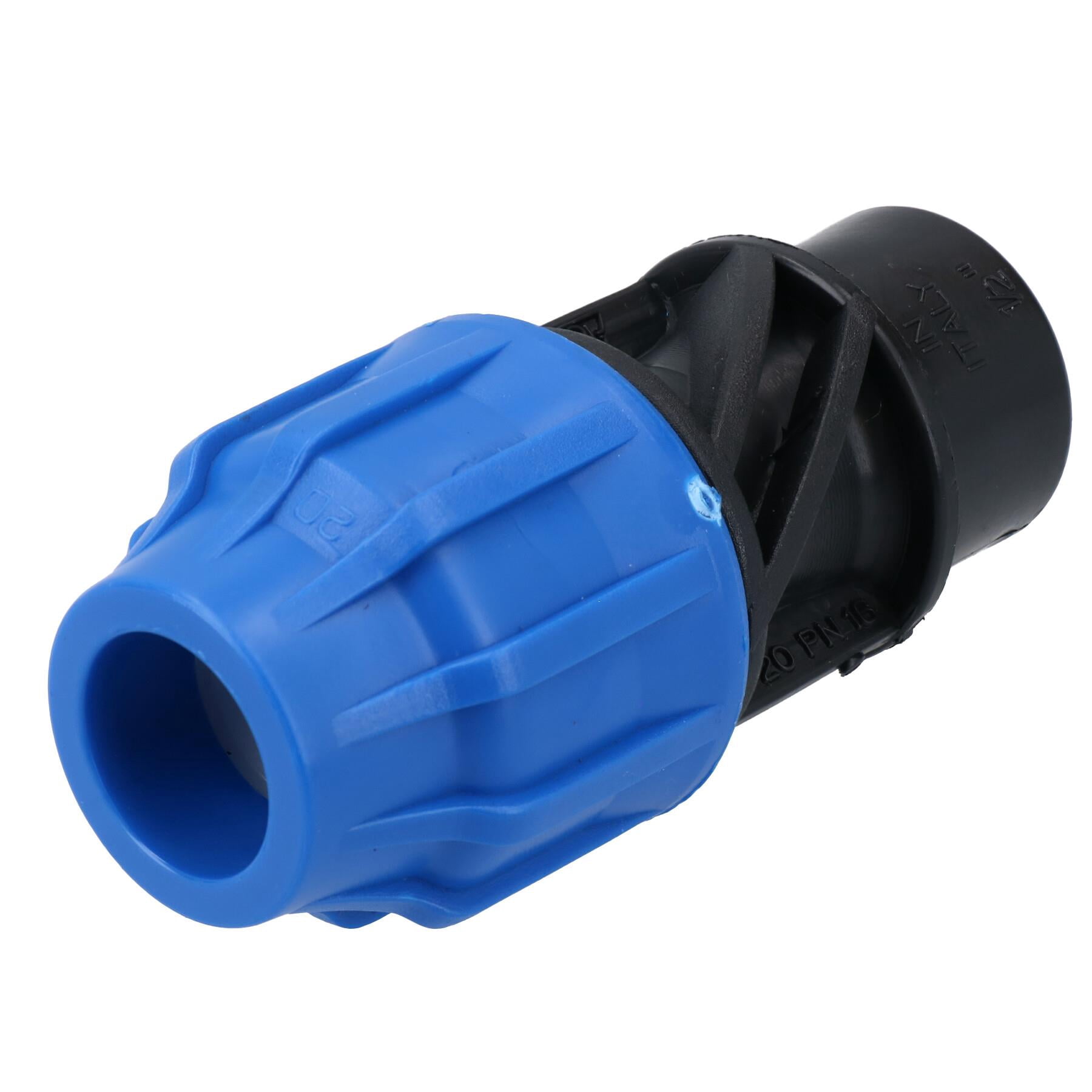 20mm x 1/2" MDPE Female Adapter Compression Coupling Fitting Water Pipe ...