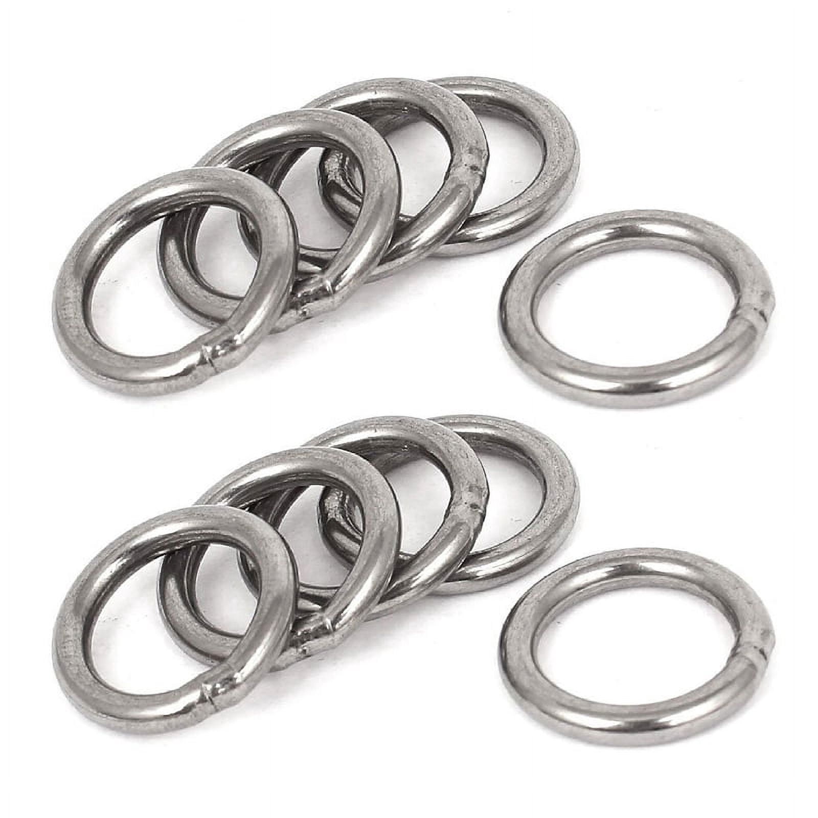 20mm x 3mm Stainless Steel Webbing Strapping Welded O Rings 10 Pcs ...