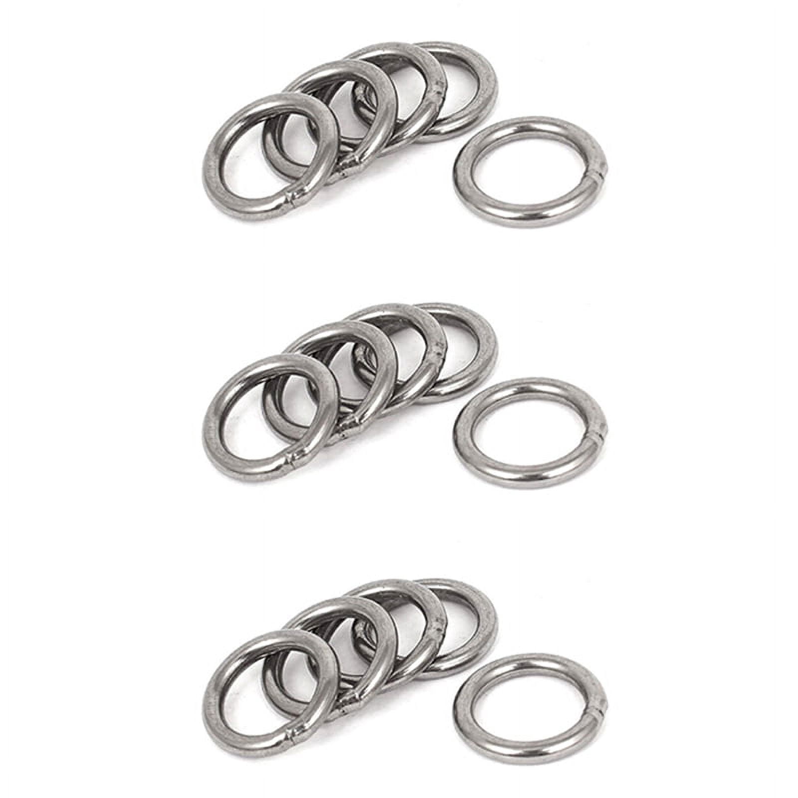20mm x 3mm Stainless Steel Webbing Strapping Welded O Rings 15 Pcs ...