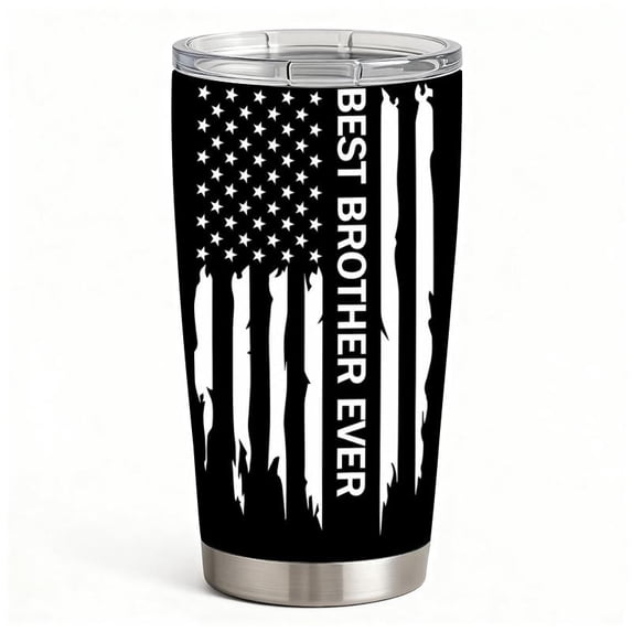 20oz Best Brother Ever American Flag Stainless Steel Tumbler， Tumbler ...