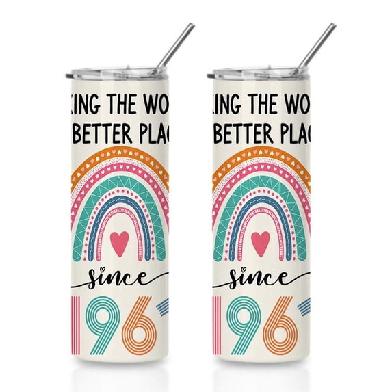20oz Boho Rainbow Since 1961 Stainless Steel Tumbler， Tumbler with Lid ...