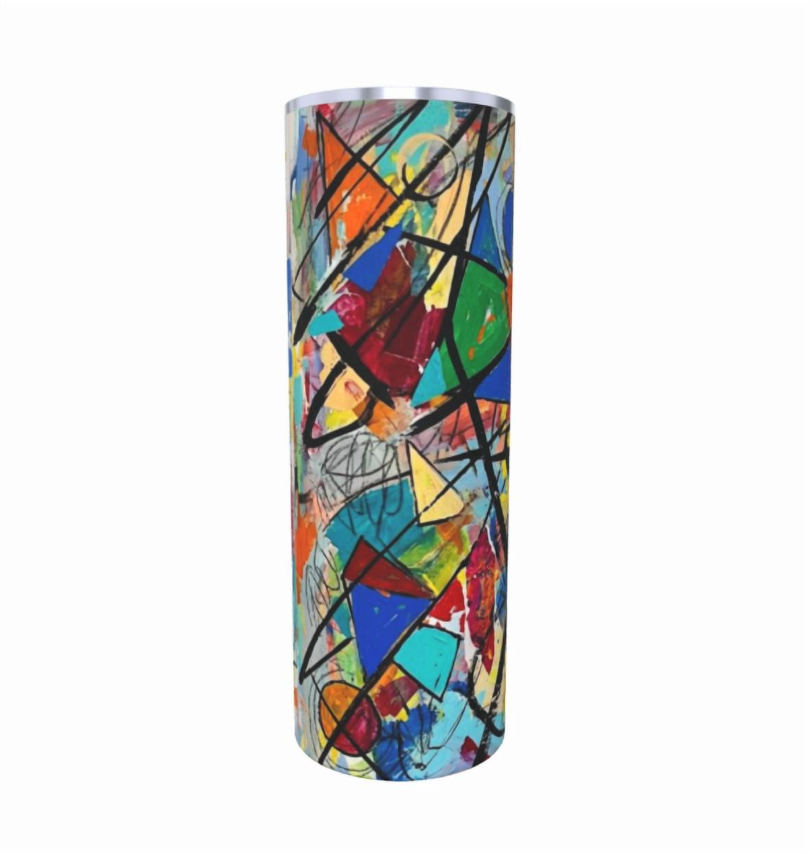20oz Bold Vibrant Multicolor Abstract Geometric Expressionist Art ...