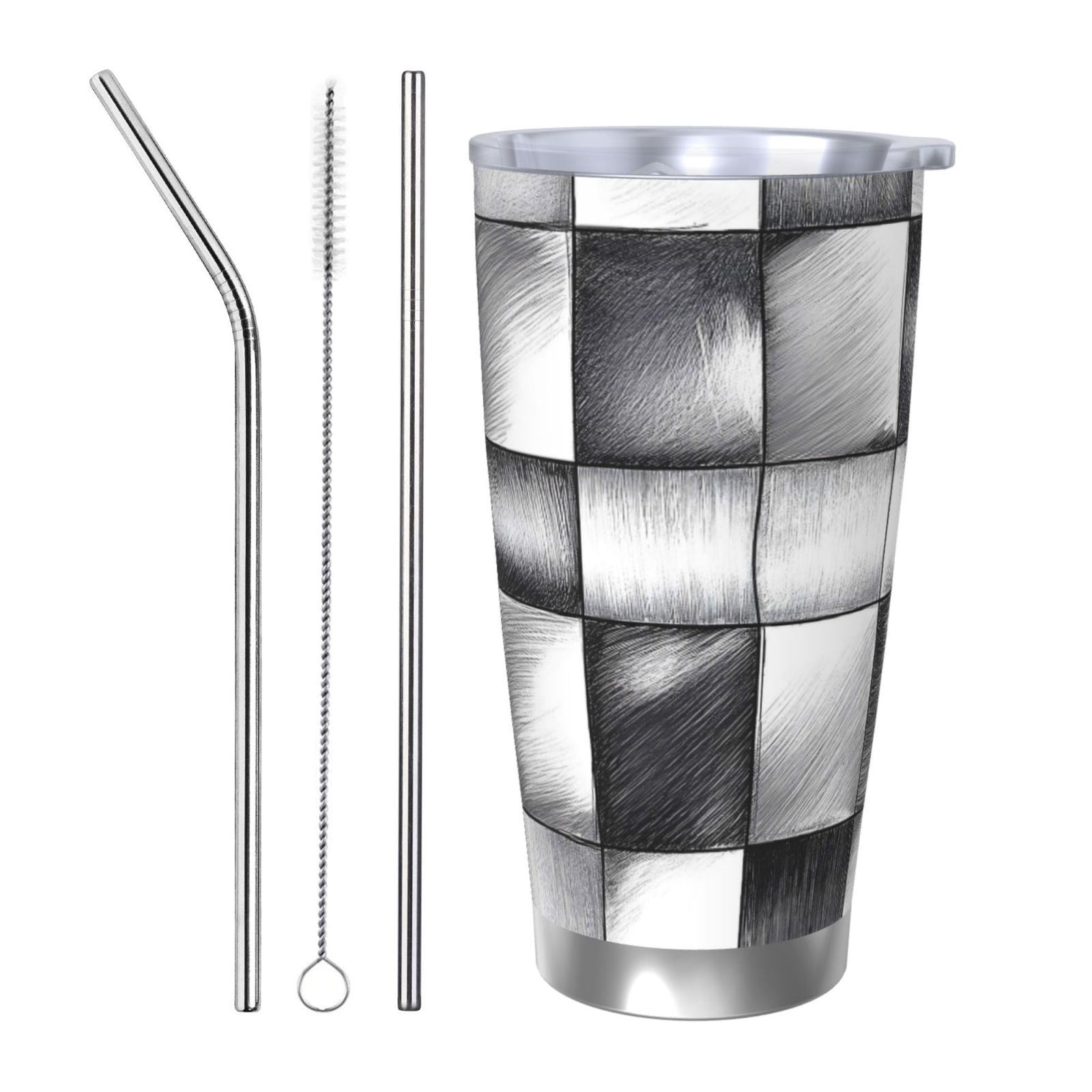 20oz Car Cup Three-Piece Set Of Single Silver Edge No Smell Easy To ...