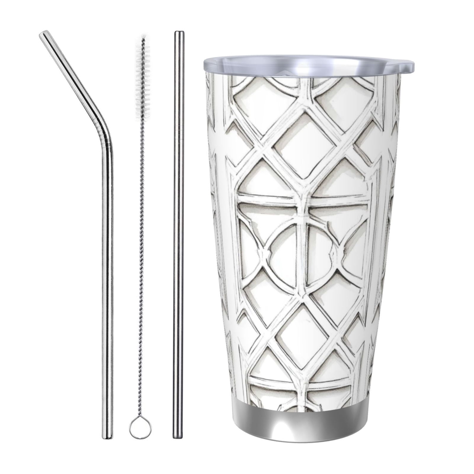20oz Car Cup Three-Piece Set Of Single Silver Edge No Smell Easy To ...