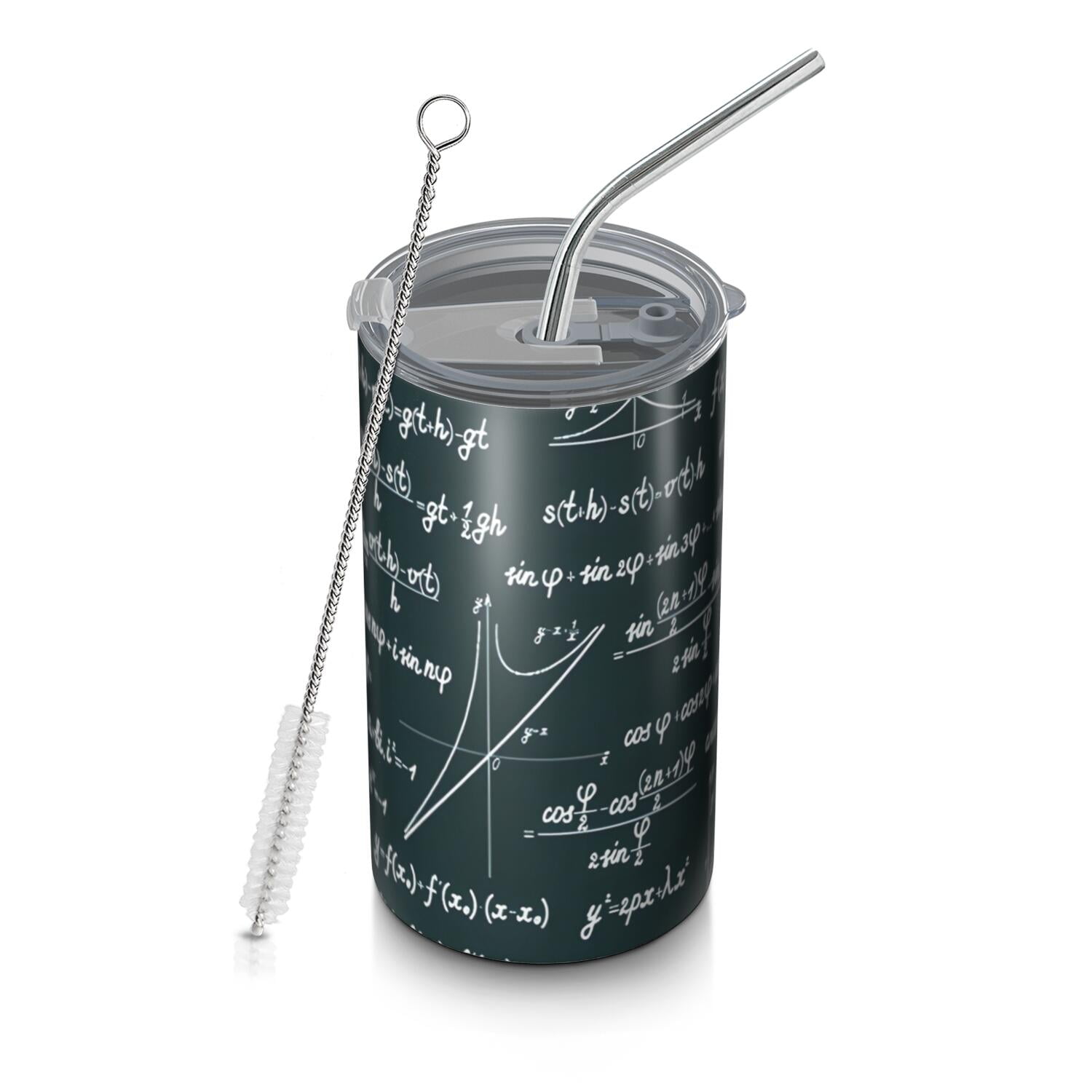 20oz Coffee Tumblers Math Equations Geometry Tools Green Pattern ...