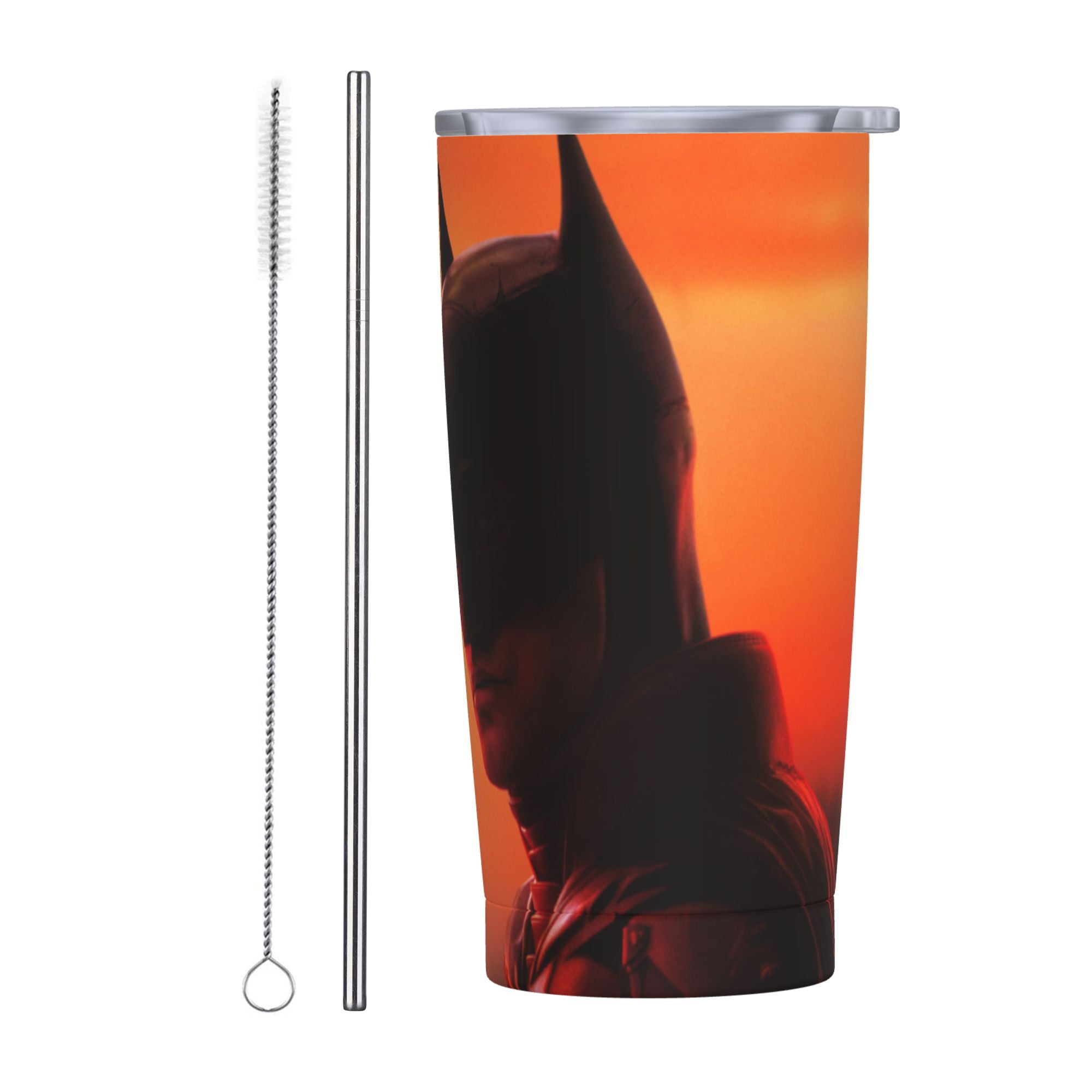 20oz Cute Cartoon Movie Hero Batman Stainless Steel Tumbler with Lid ...