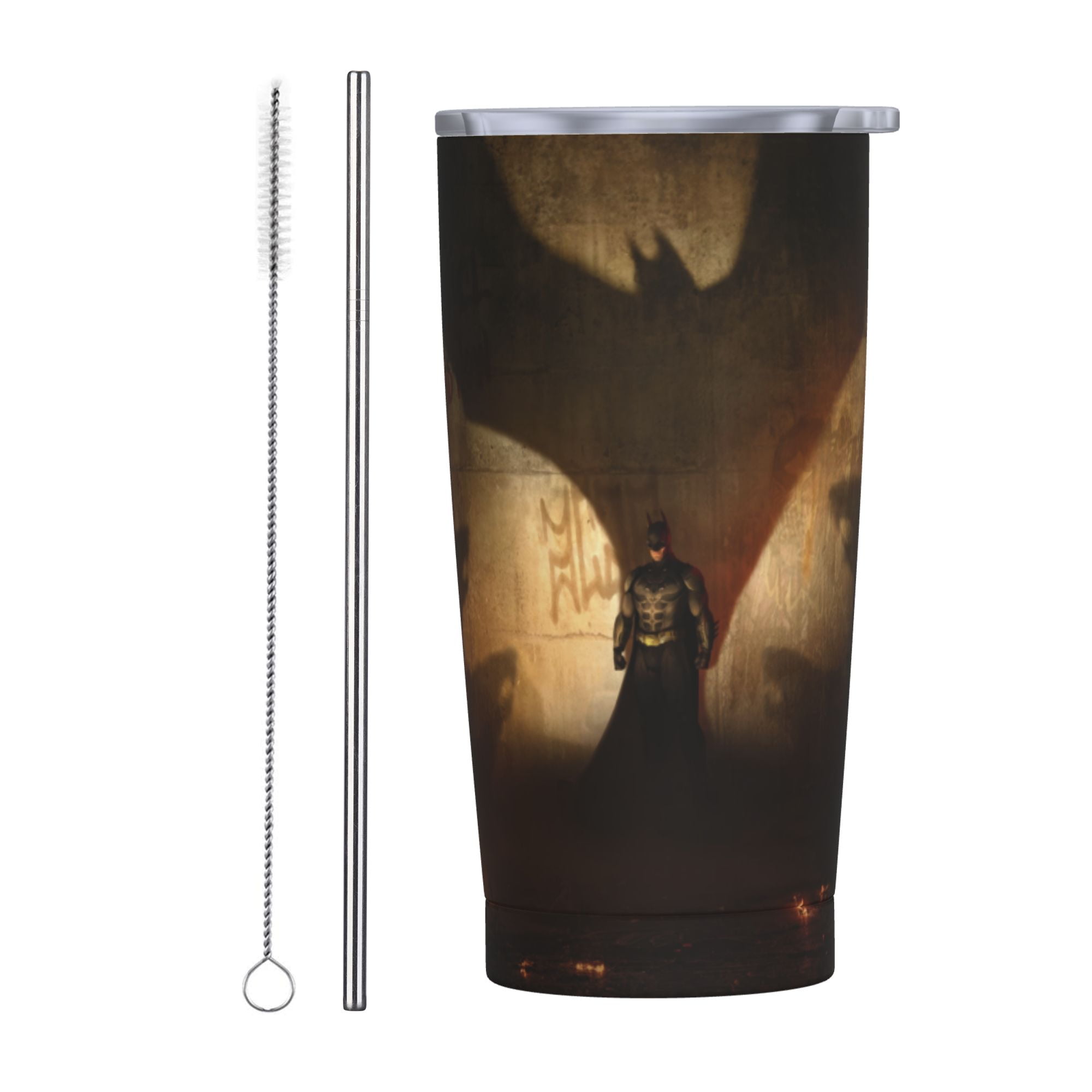 20oz Cute Cartoon Movie Hero Batman Stainless Steel Tumbler with Lid ...