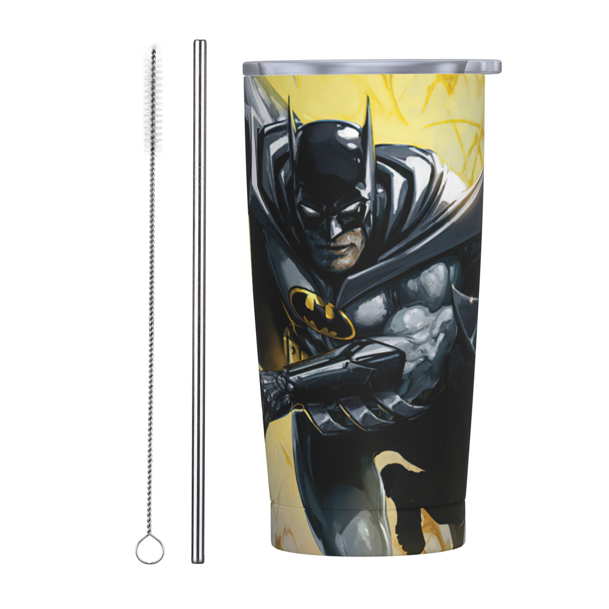 20oz Cute Cartoon Movie Hero Batman Stainless Steel Tumbler with Lid ...