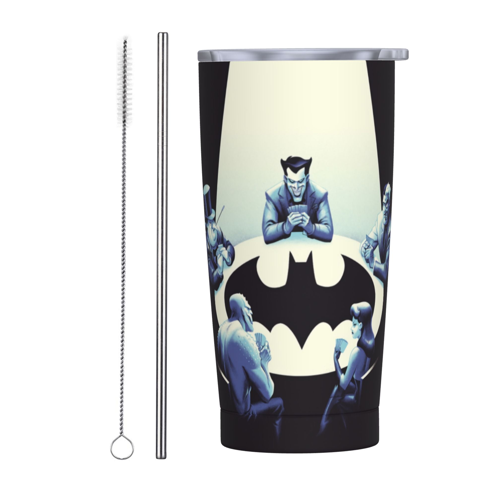 20oz Cute Cartoon Movie Hero Batman Stainless Steel Tumbler with Lid ...