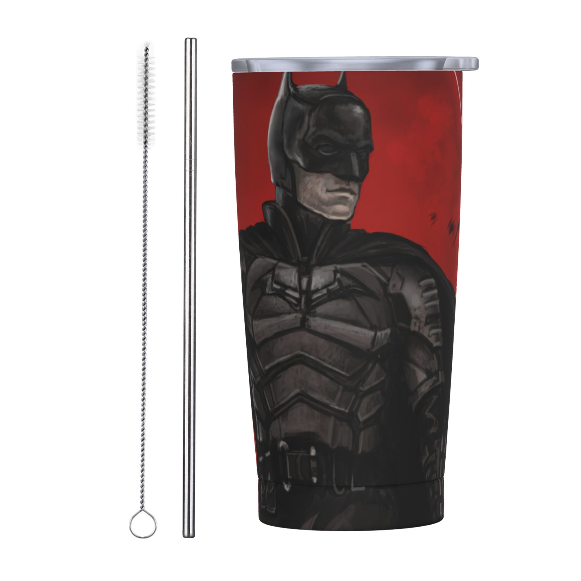 20oz Cute Cartoon Movie Hero Batman Stainless Steel Tumbler with Lid ...