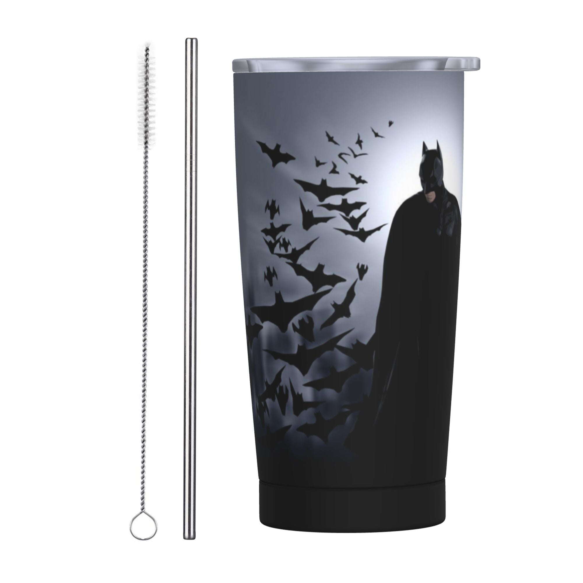 20oz Cute Cartoon Movie Hero Batman Stainless Steel Tumbler with Lid ...